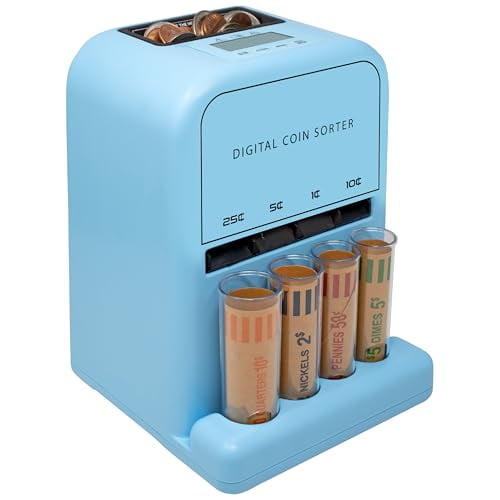 Automatic Coin Sorter and Coin Counter Machine, Blue - Walmart.com