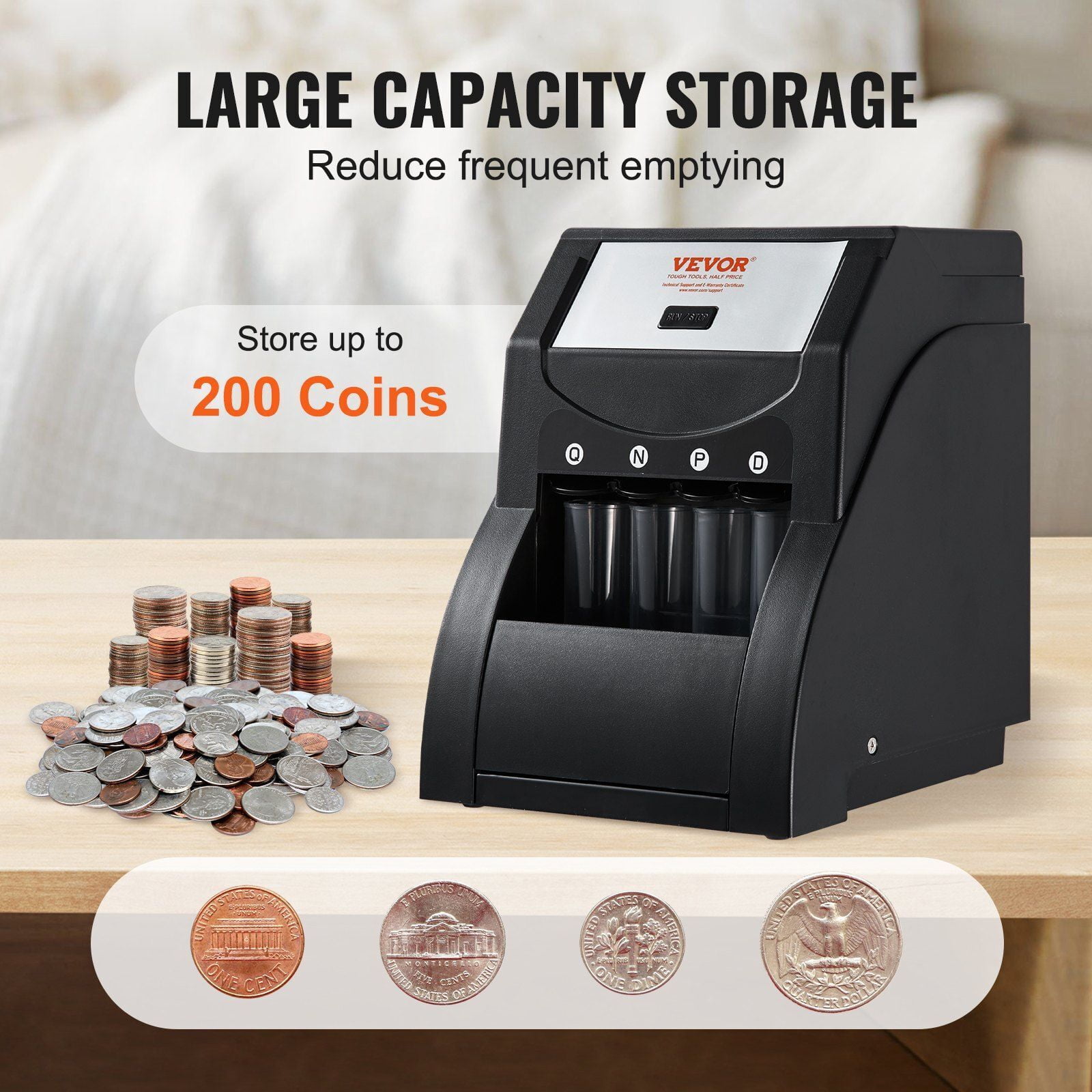 Automatic Coin Sorter for US Coins (Pennies to Quarters) – 230 Coins ...