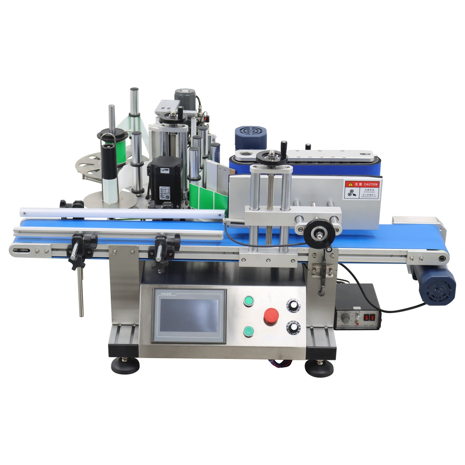 Automatic Conveyor Table Round Bottle High Speed Marking Labeling Machine Desktop Label Printer ...