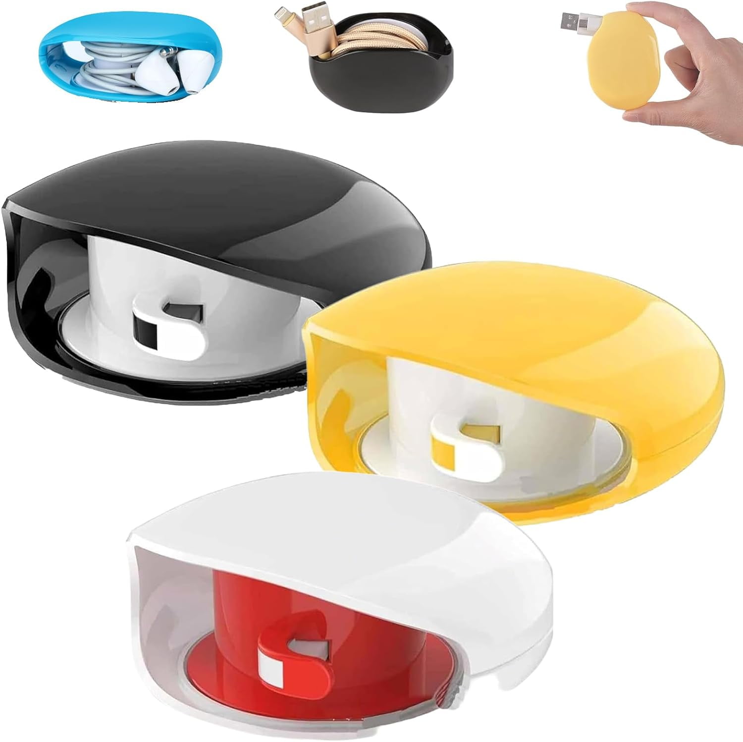 Automatic Cord Reel Organizer, Retractable Cable Winder for USB Charger ...