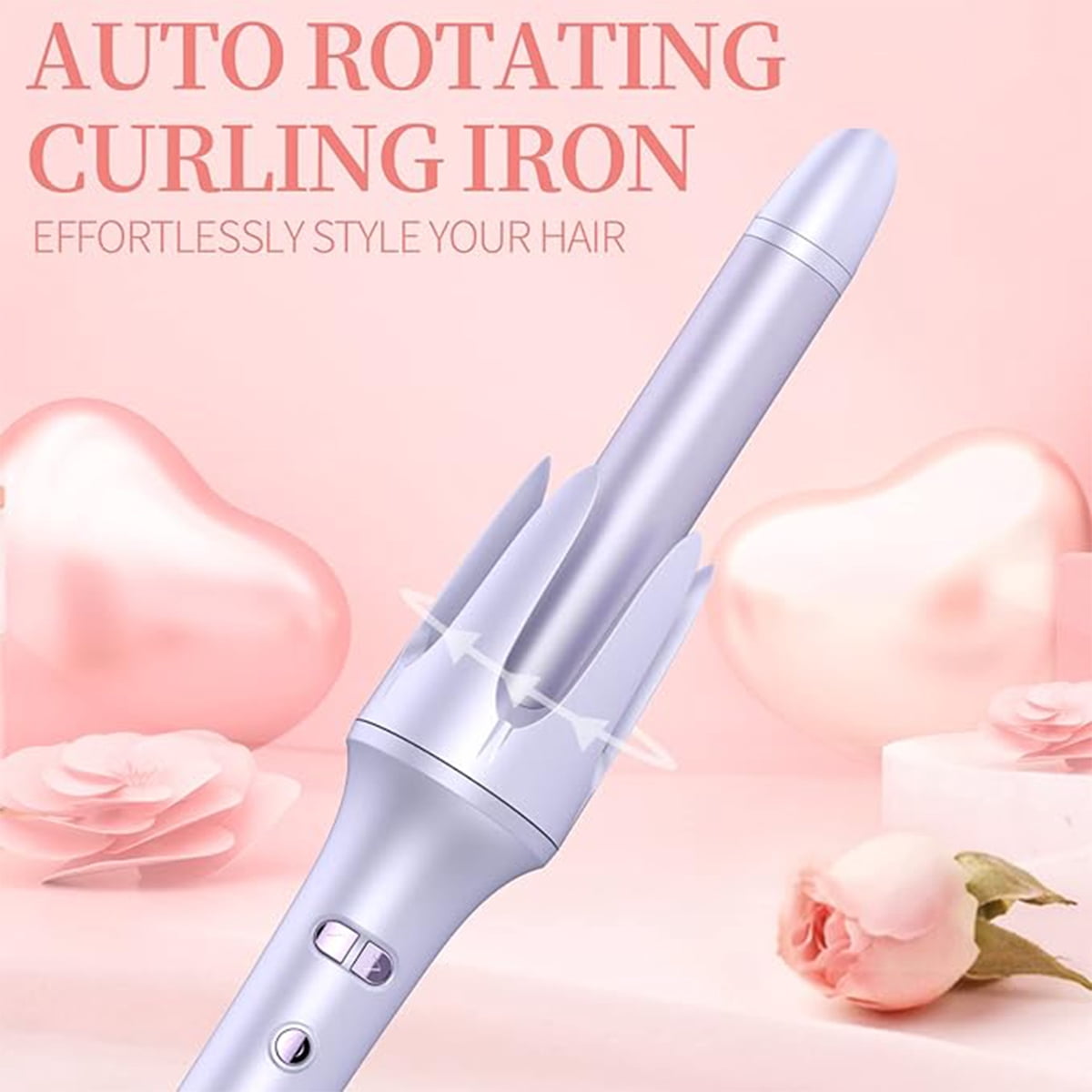 Automatic Curling Iron, Negative Ion Hair Curling Wands with 3 ...