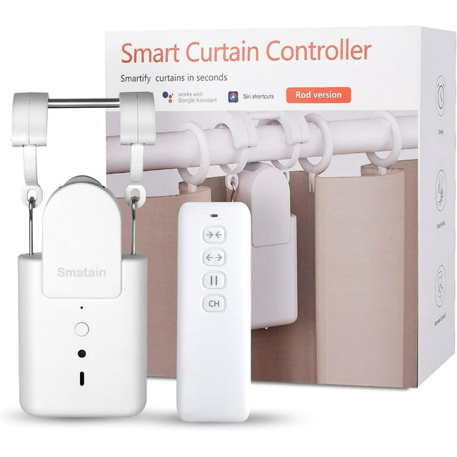 Automatic Curtain Opener Robot - Smart Curtains Home Device with Remote ...