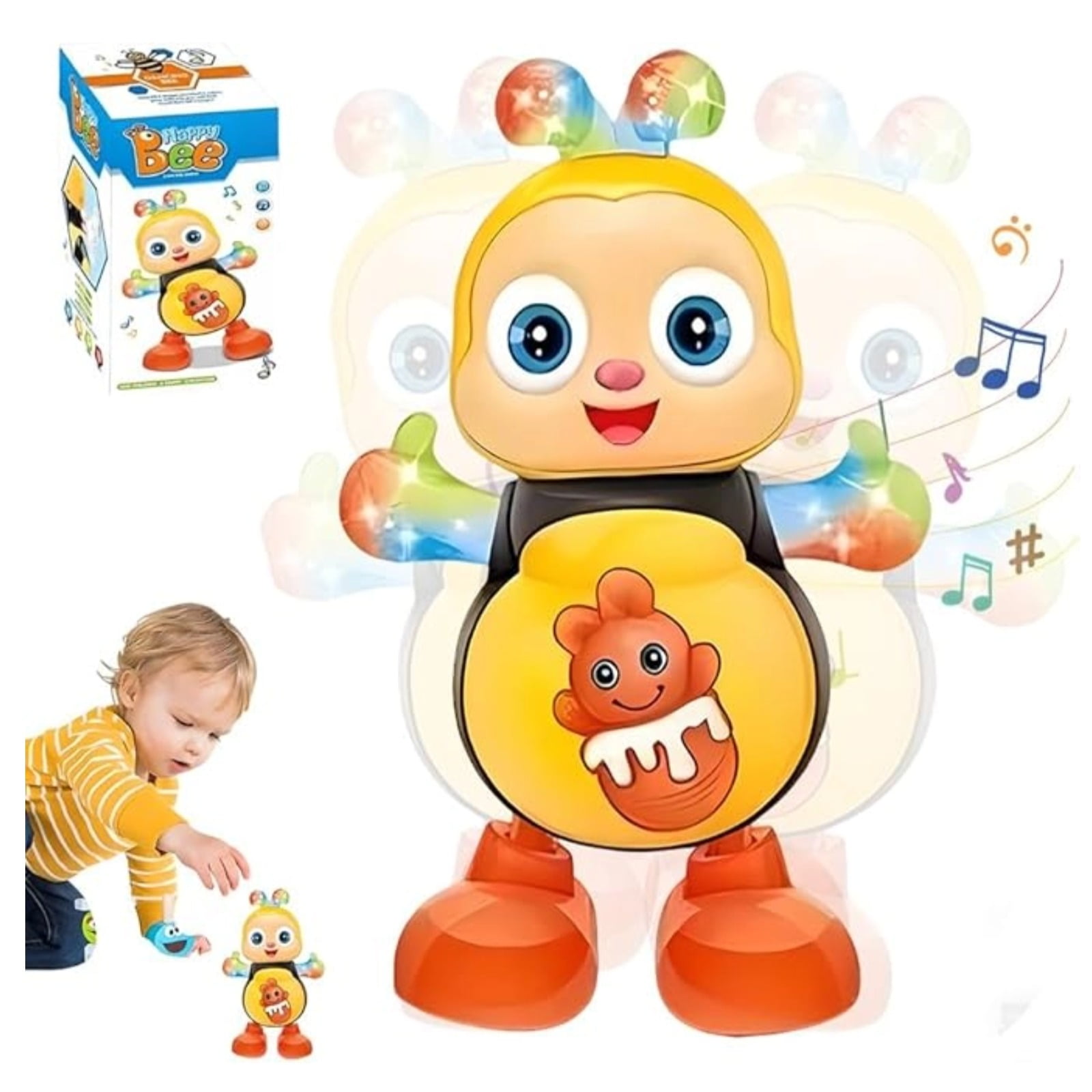 Automatic Dancing Bee Toy - Electronic Musical Toy with LED Lights ...