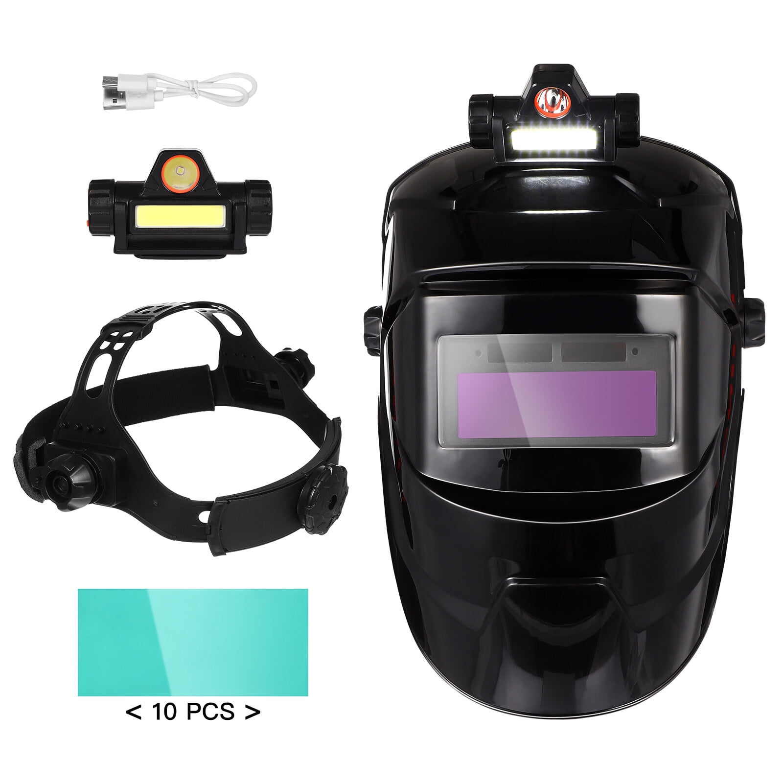 Automatic Darkening Welding Helmet Large Viewing Head-mounted Welder ...