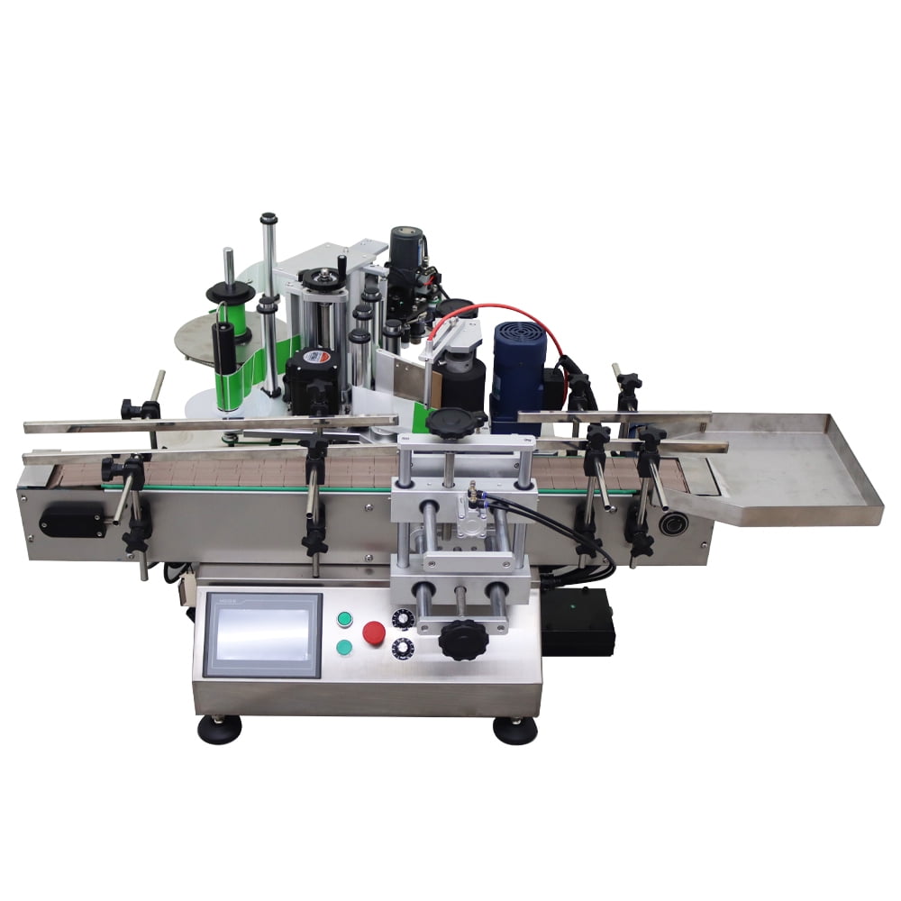 Automatic Desktop Chain Plate Conveyor Labeller Round Bottle Fixed ...