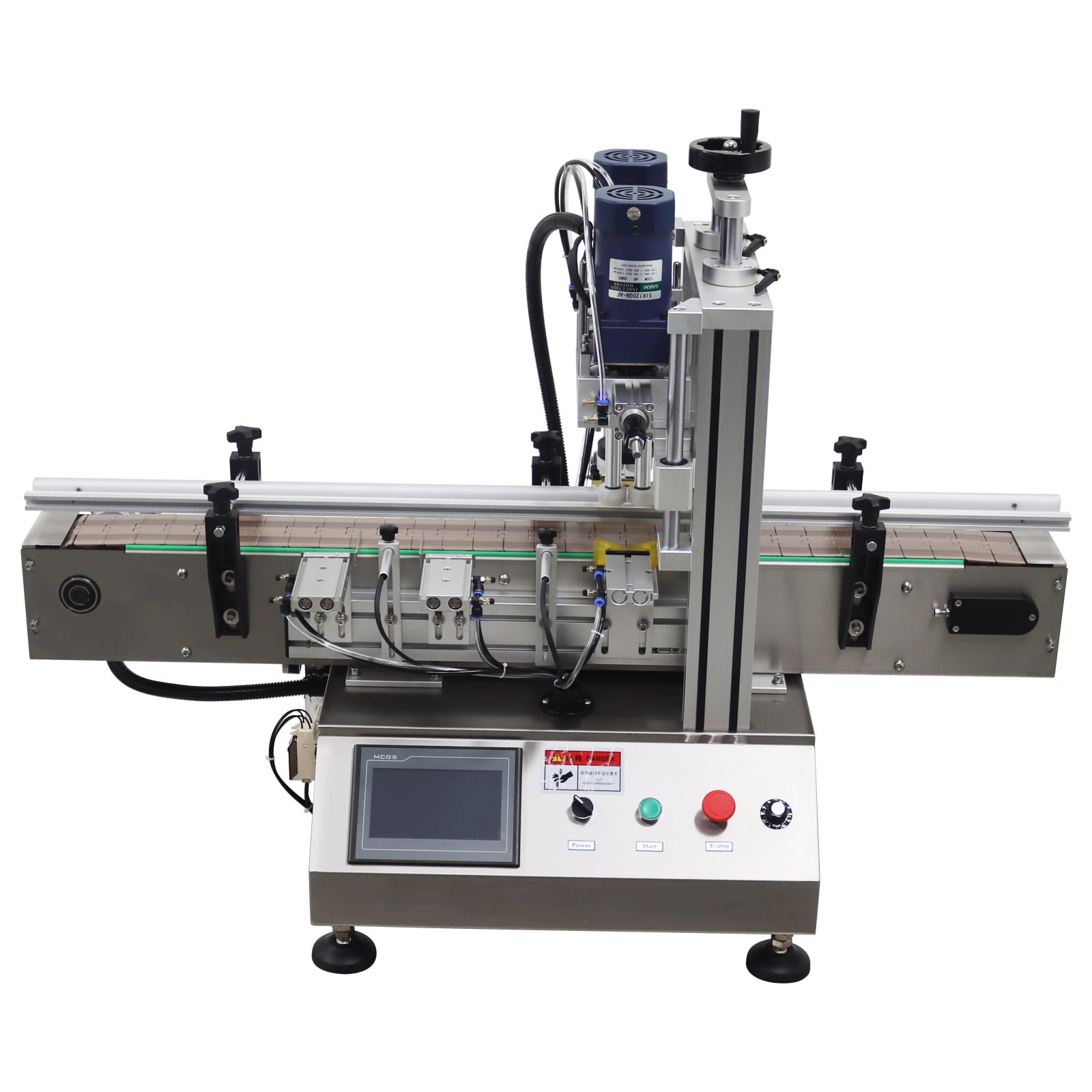 Automatic Desktop Conveyor Bottle Capping Machine Touch Screen ...