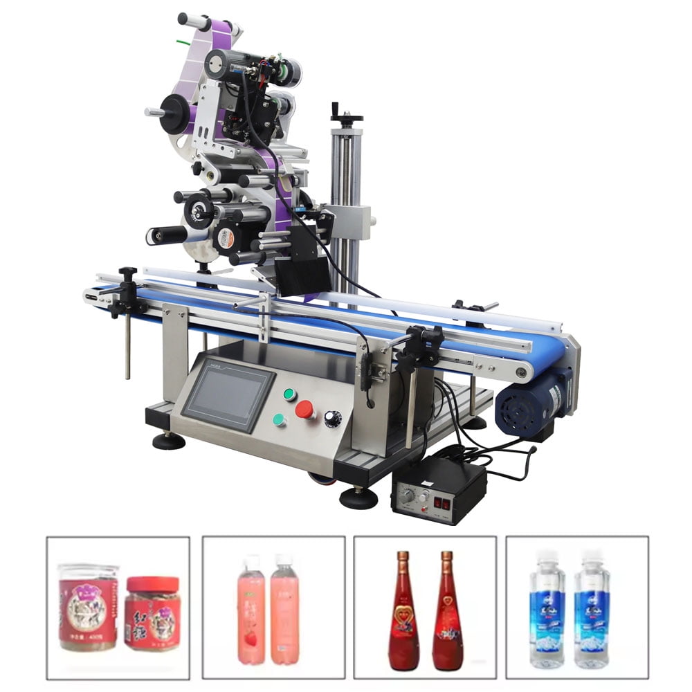 Automatic Desktop Conveyor Round Bottle High Speed Labeling Machine Labeler Maker with Conveyor ...