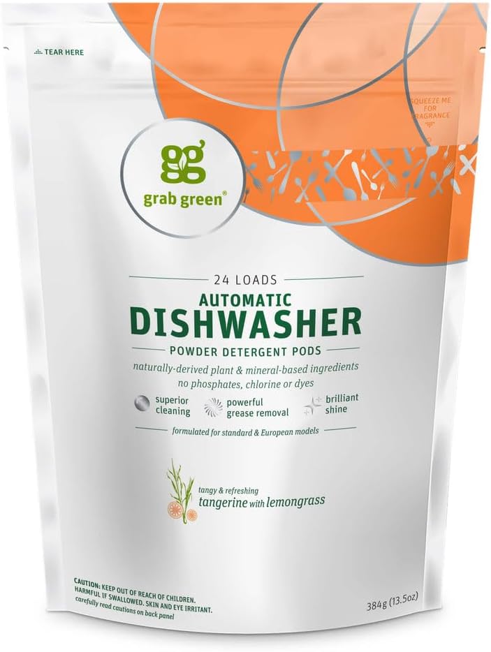 Automatic Dishwashing Detergent Pods, 24 Count, Tangerine Lemongrass ...