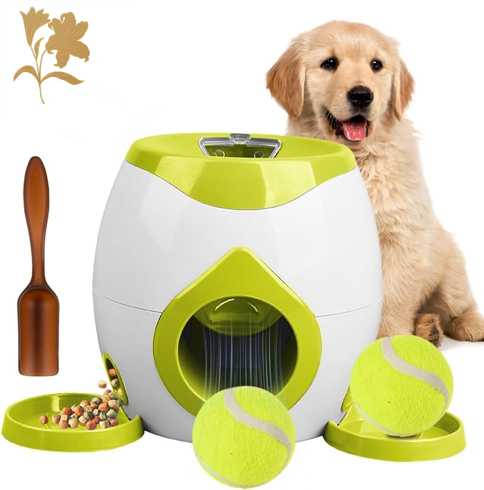 Automatic Dog Ball Launcher, 2025 New Dog Tennis Ball Throwing Machine ...