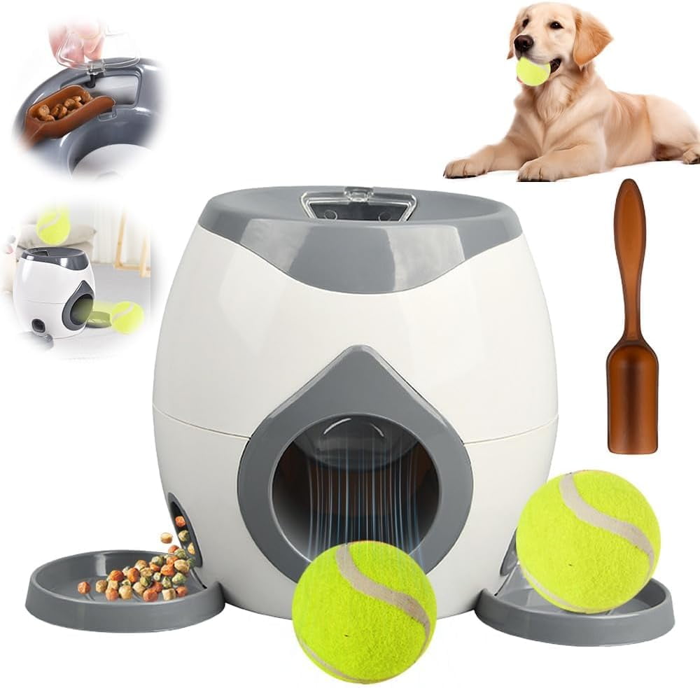 Automatic Dog Ball Launcher, 2025 New Rechargeable Tennis Ball Throwing ...