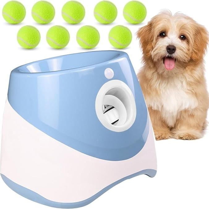 Automatic Dog Ball Launcher, Dog Ball Thrower with 3 Launching Distance ...