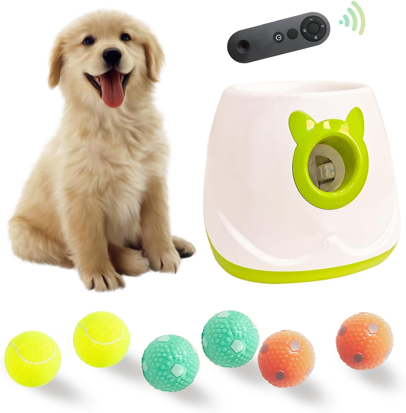 Automatic Dog Ball Launcher Interactive Tennis Ball Thrower Machine for ...