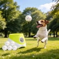 Automatic Dog Ball Launcher Rechargeable, Interactive Pet Thrower with ...
