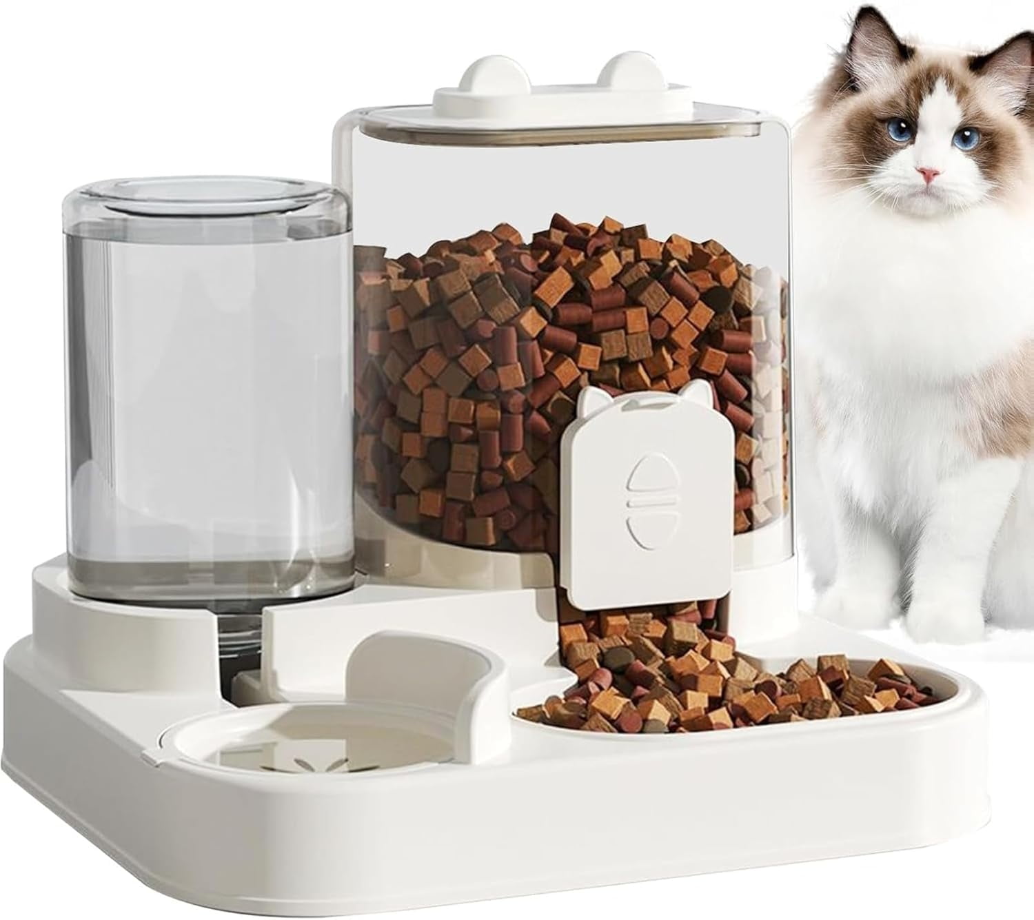 Automatic Dog Dispenser, Automatic Cat Food and Water Dispenser - 1.8L ...