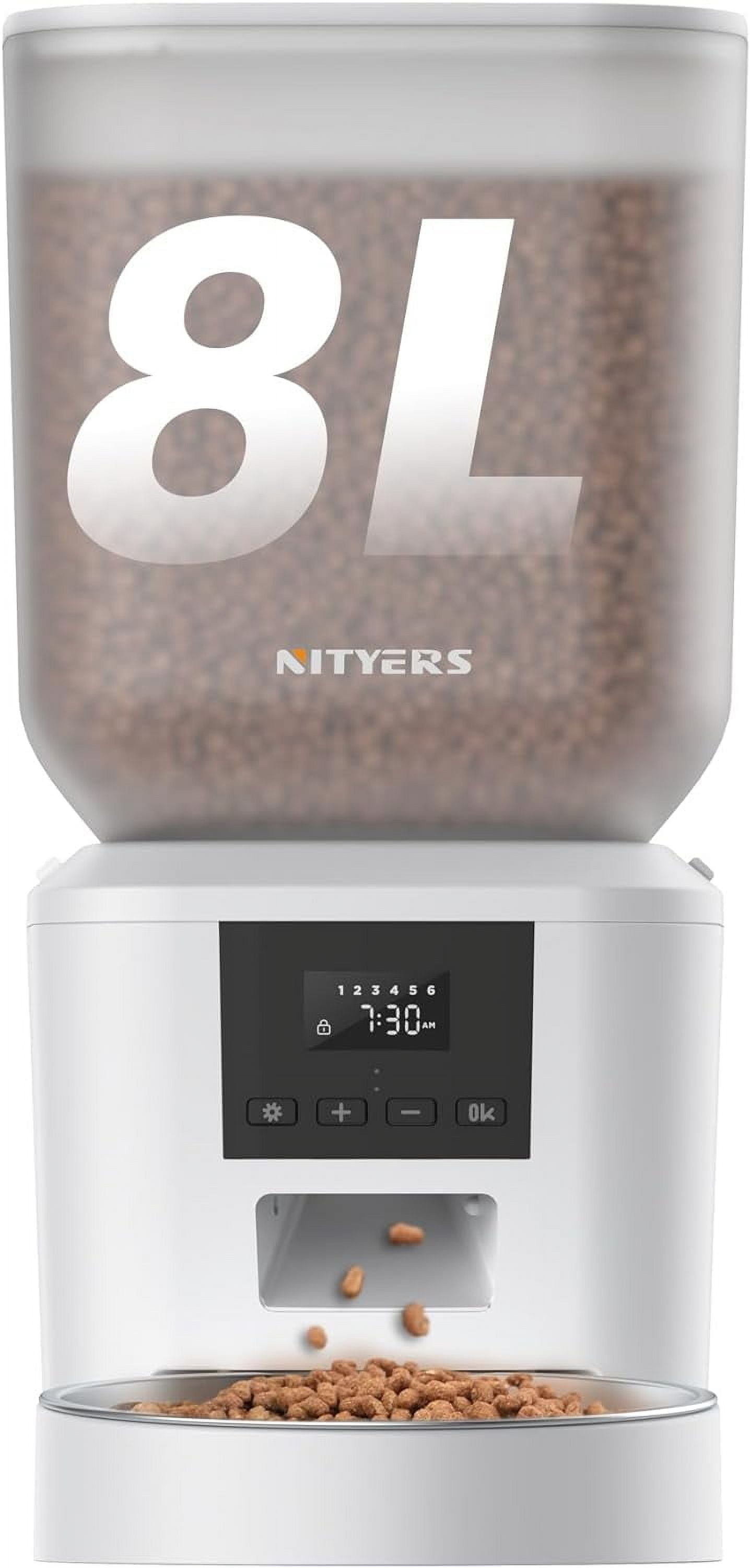 Automatic Dog Feeder - 8L/34 Cups Large Capacity Automatic Cat Food ...