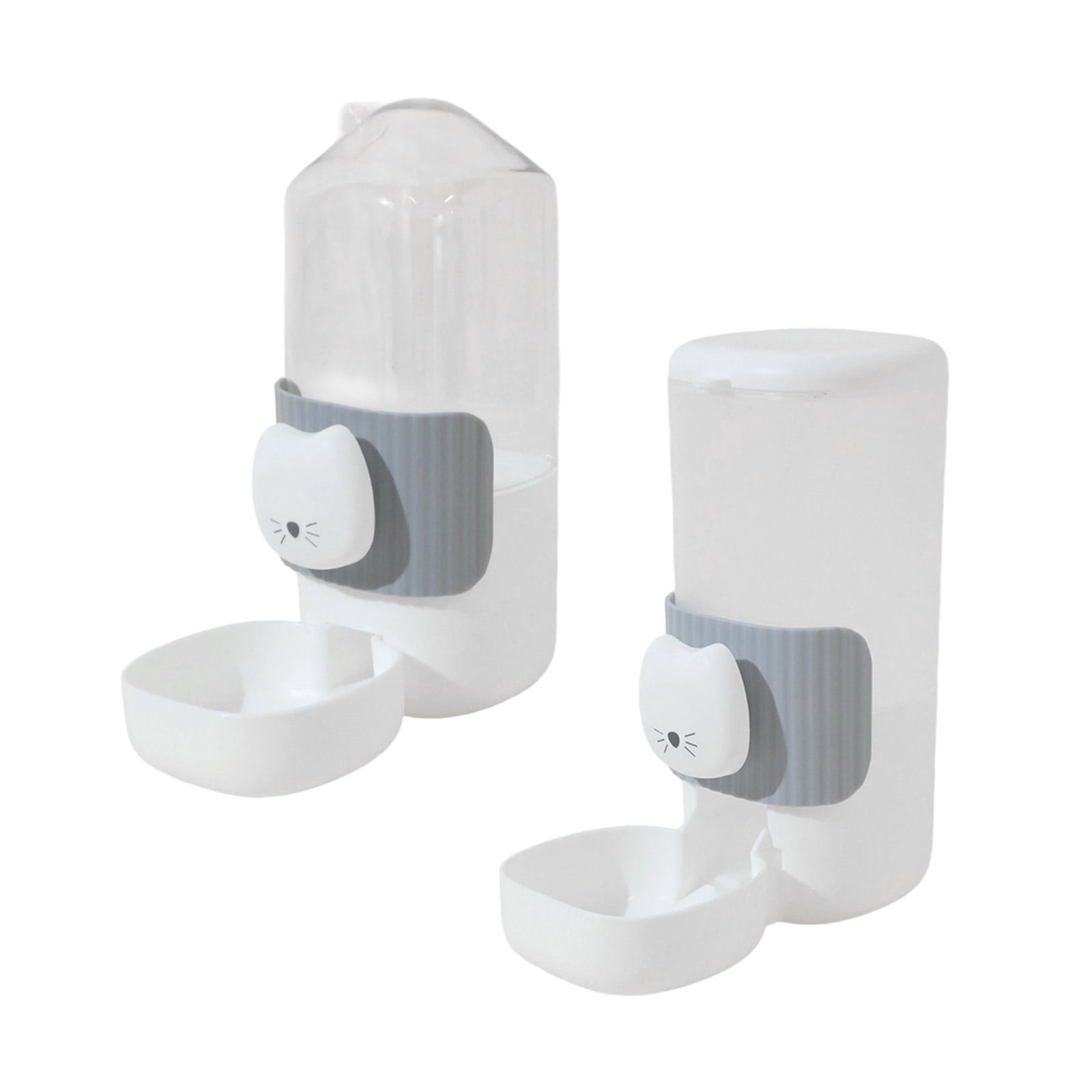Automatic Dog Feeder Water Dispenser With Cartoon Cats Face Safe PP ...