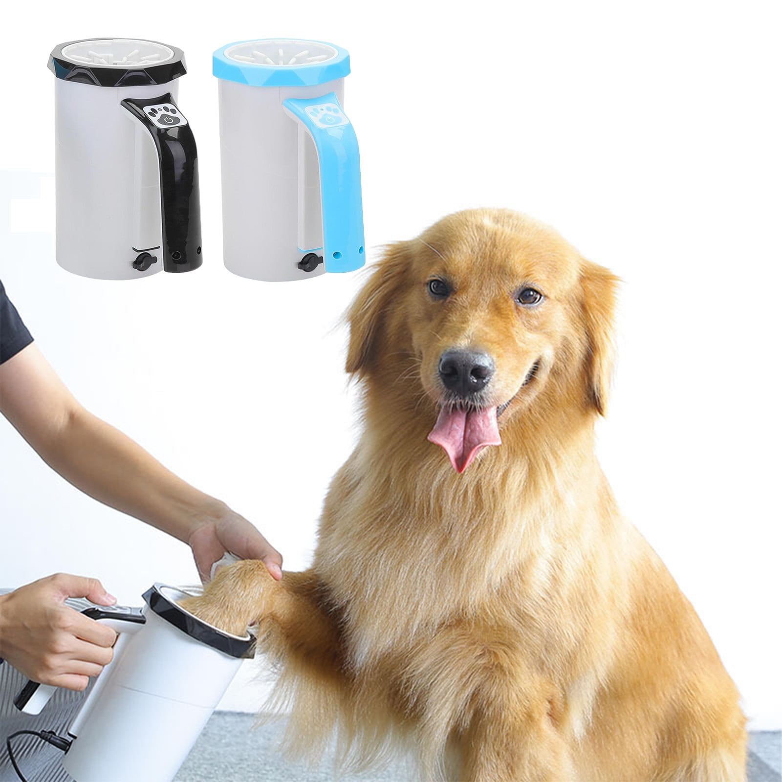 Automatic Dog Paw Cleaner Motorized Paw Wash Cup Removable Lid Pet Foot ...