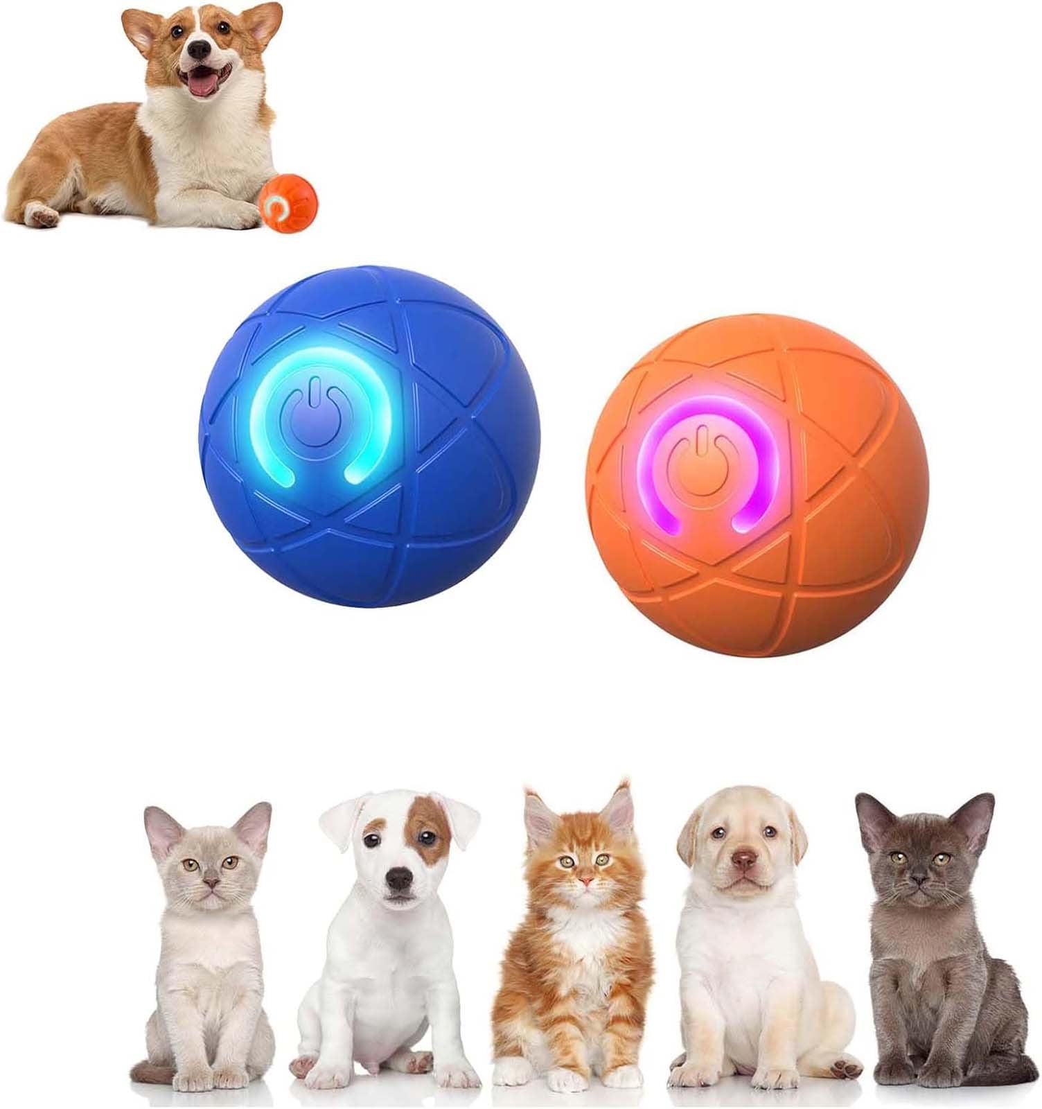 Automatic Dog Toy, Interactive Pet Toy, USB Rechargeable, Moving Design ...