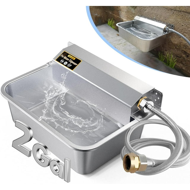 Automatic Dog Water Dispenser, 2 Gallons 304 Stainless Steel Dog Water ...