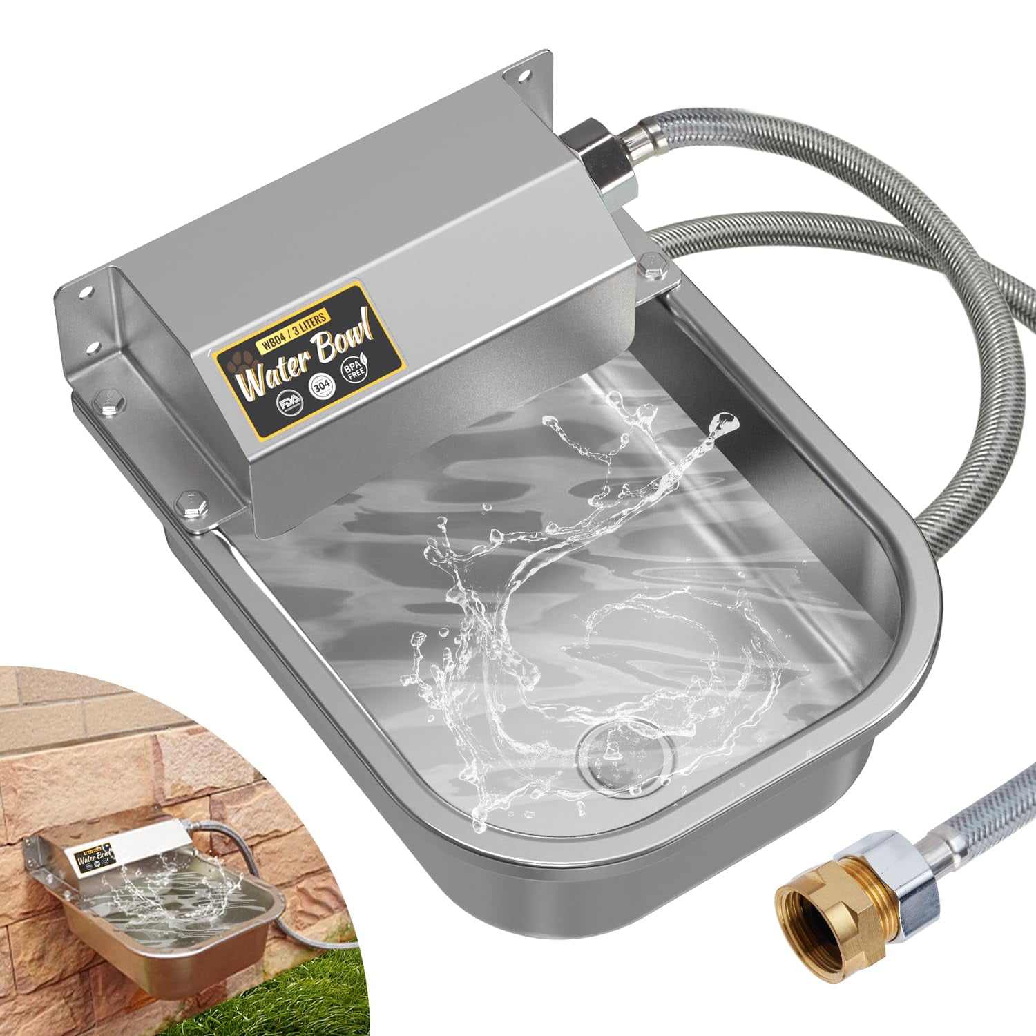 Automatic Dog Water Dispenser DHF10 Auto Water Drinking Bowl - Walmart.com