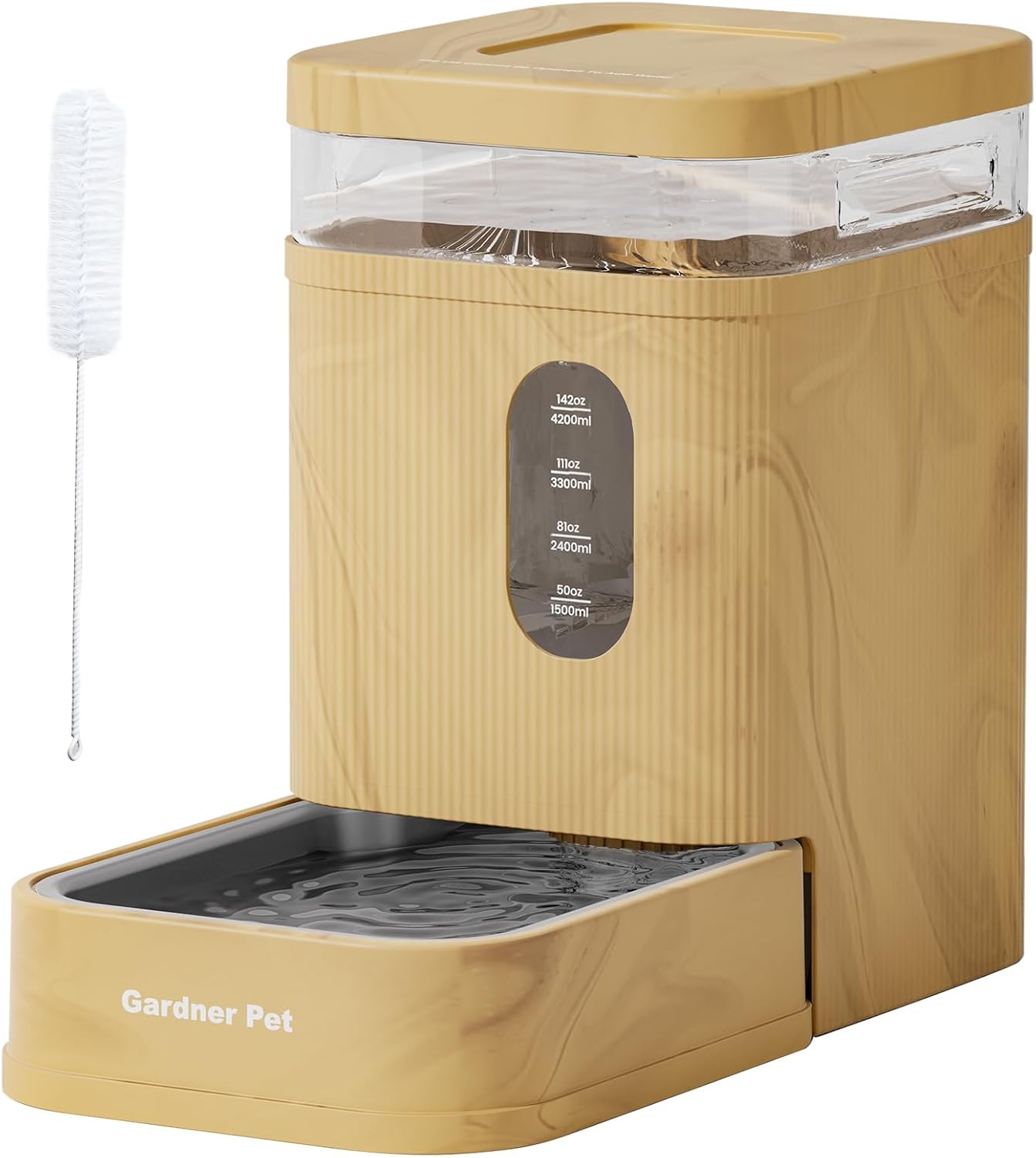 Automatic Dog Water Dispenser Gravity Waterer with Stainless Steel Bowl ...