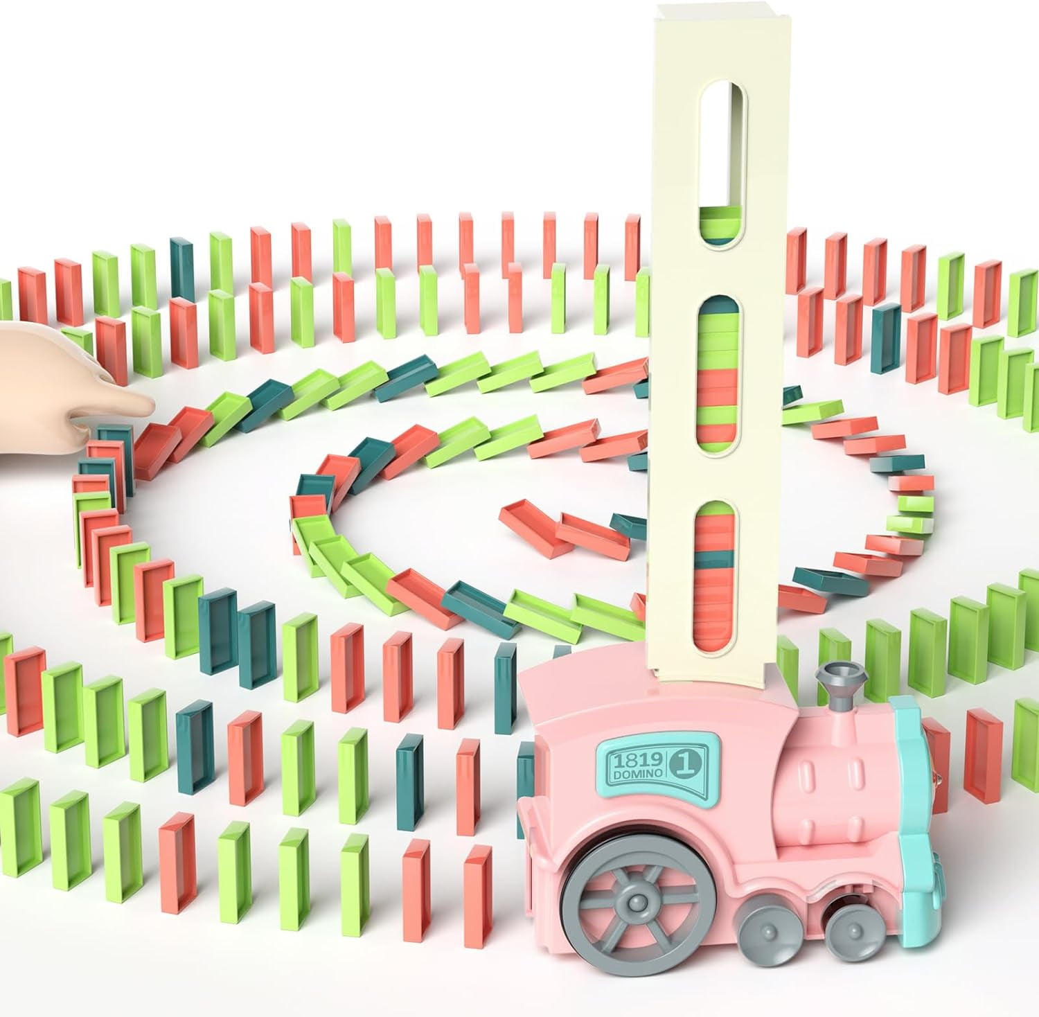 Automatic Domino Train，Domino Train Toddler Toys: Automatic Dominoes ...