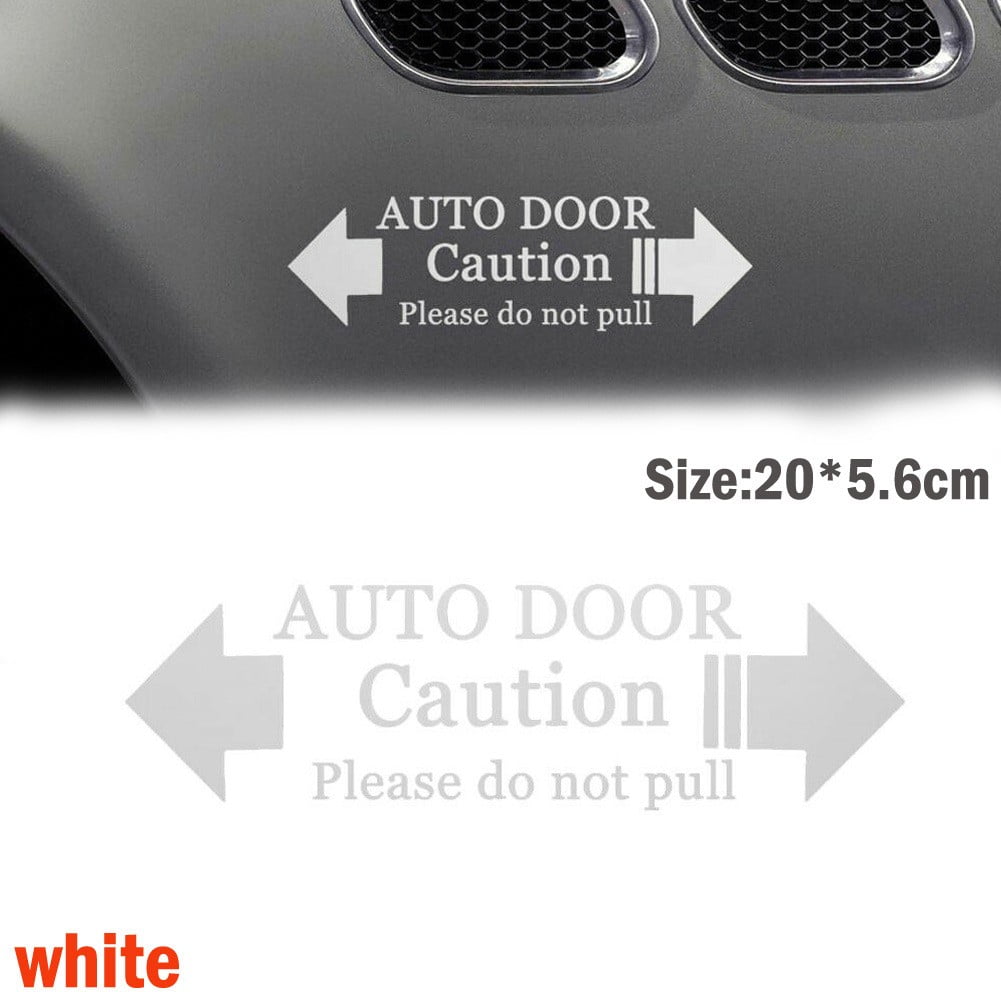 Automatic Door Caution Decal For Vehicles Clear Sticker With Transfer ...