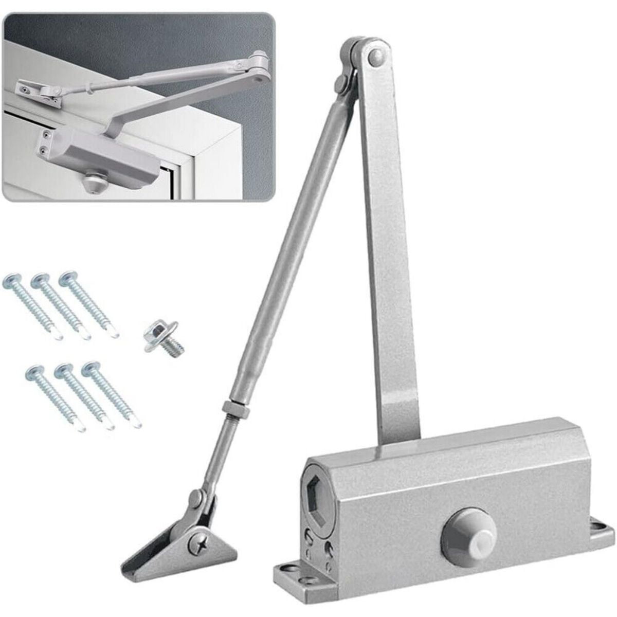 Automatic Door Closer Adjustable Closing Speed Spring Hydraulic 99 ...