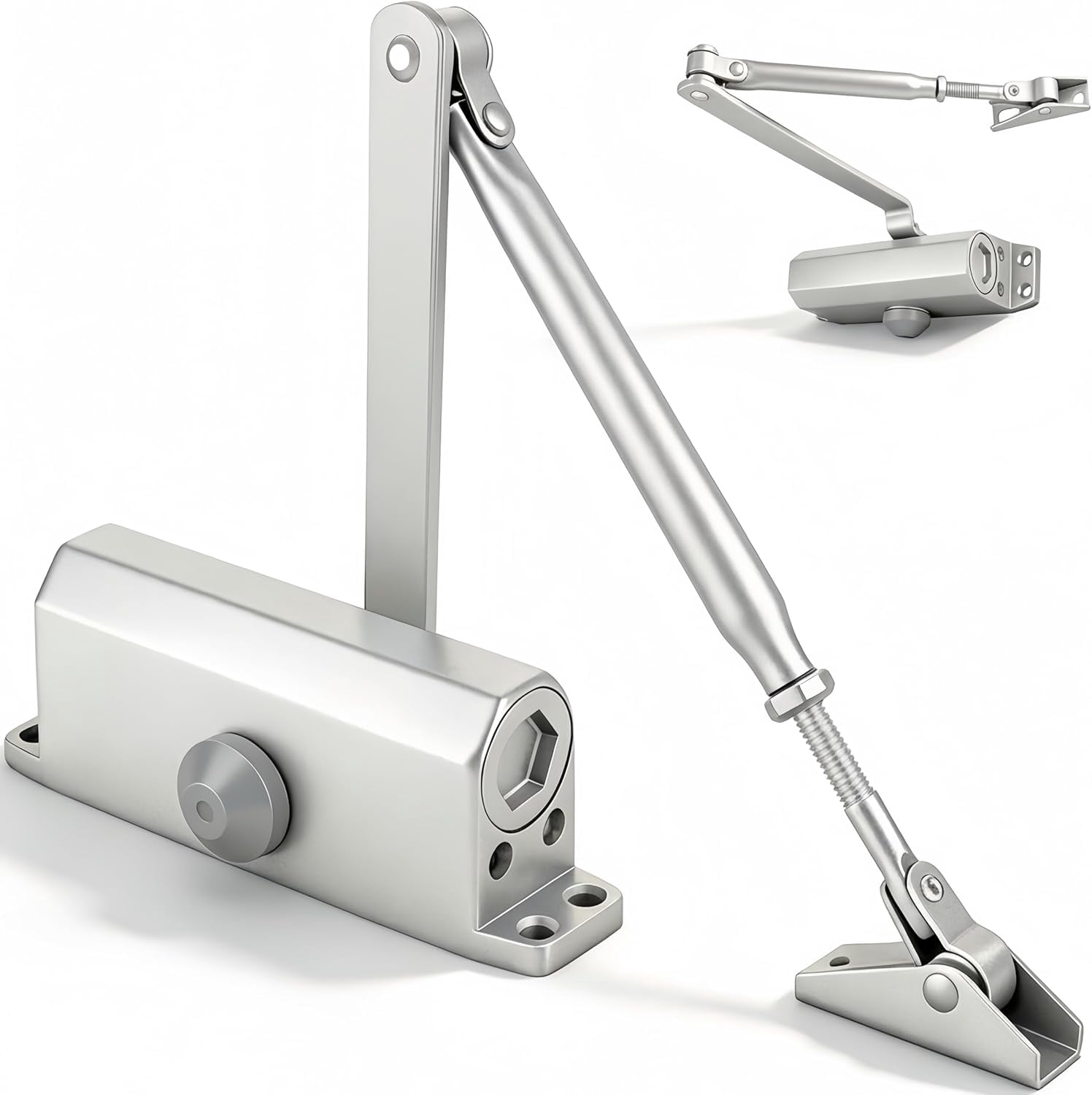 Automatic Door Closer, Adjustable Dual-Speed Hydraulic Soft Close ...