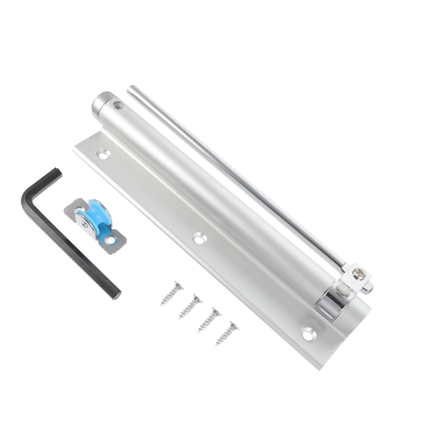 Automatic Door Closer Spring Buffer Electronic Lock Garage Silver ...
