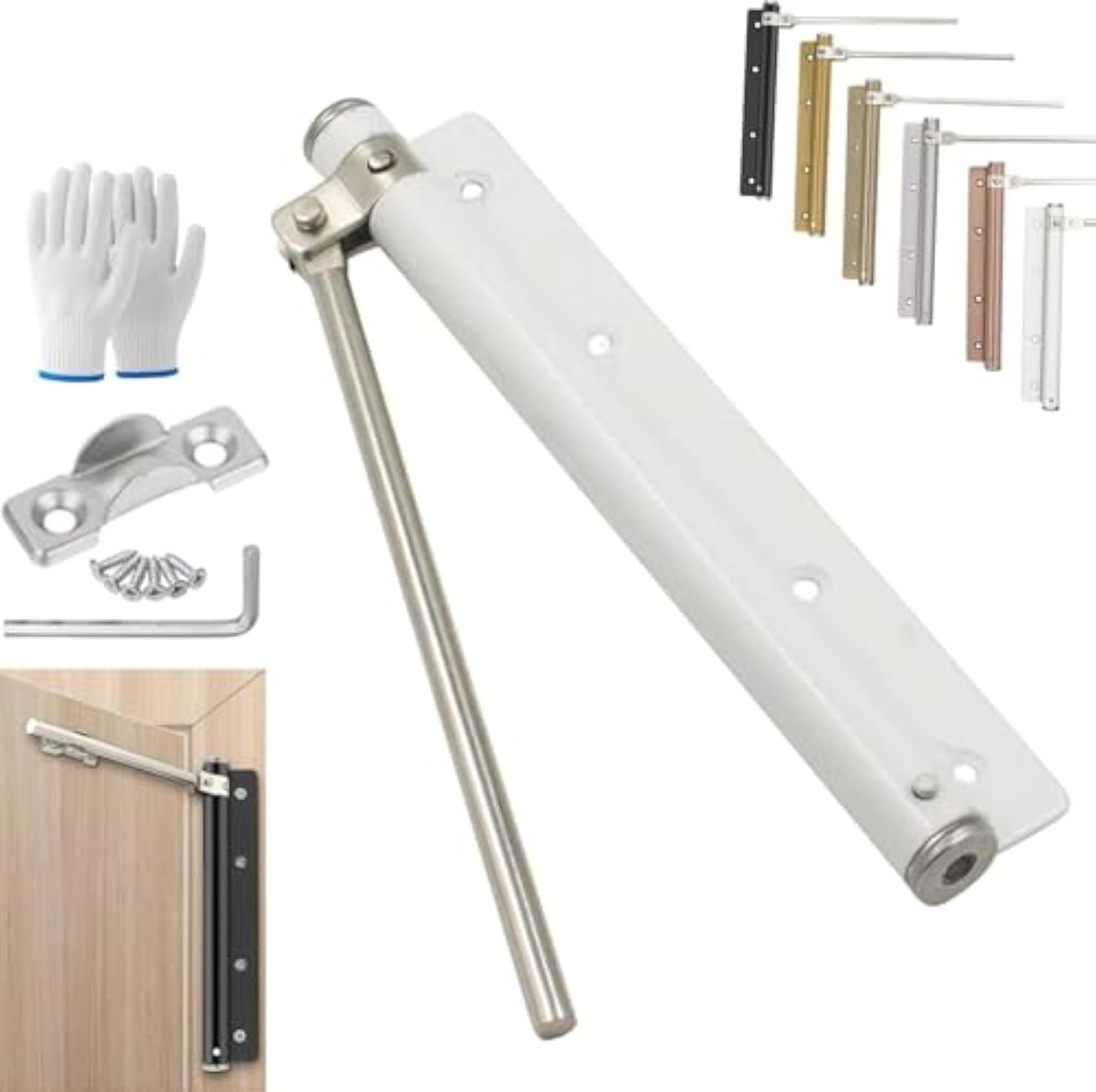 Automatic Door Self-Closing Hinge,Adjustable Universal Stainless Steel ...