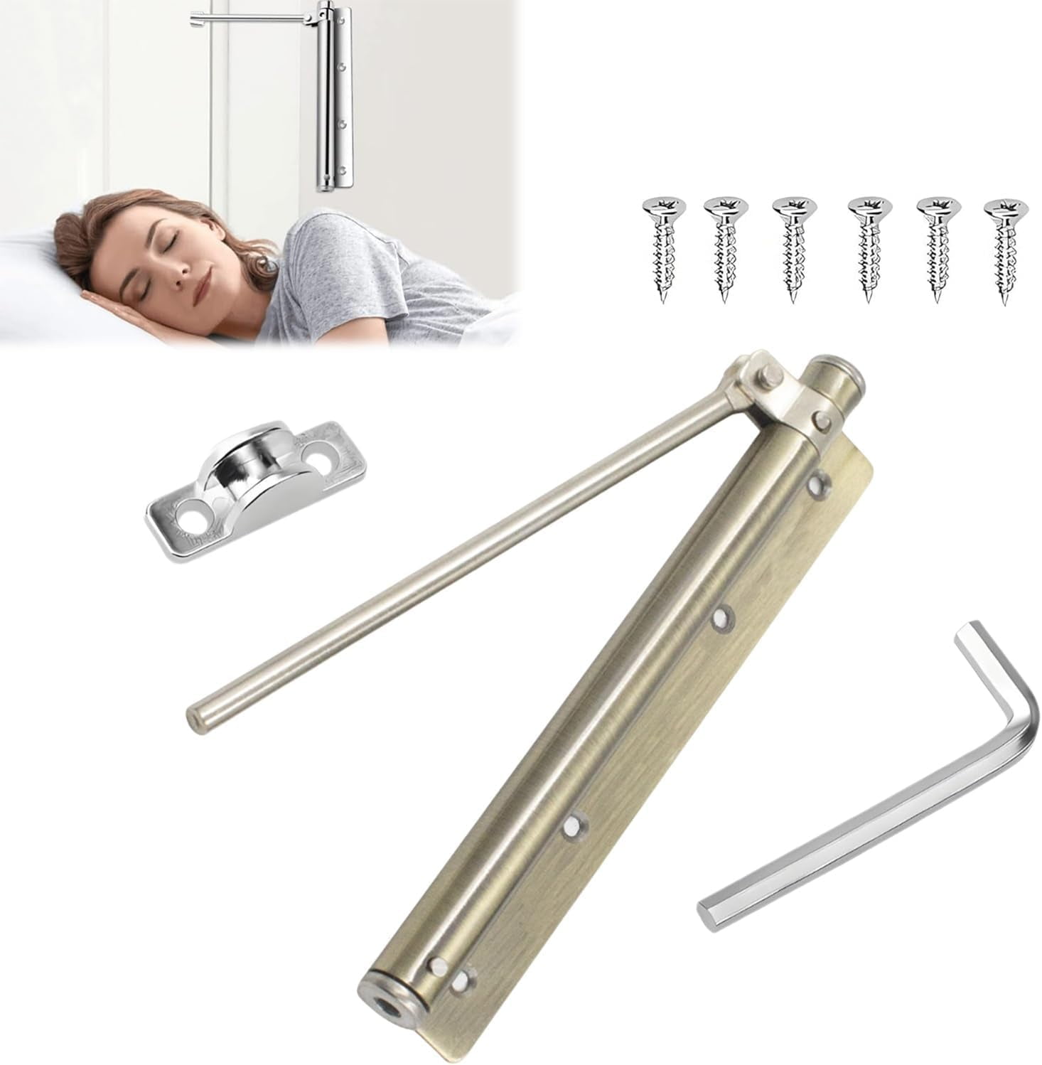 Automatic Door Self-Closing Hinge, Automatic Door Closer, Stainless ...