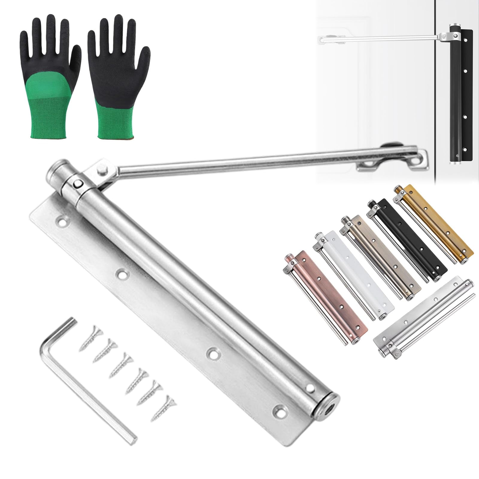 Automatic Door Self-Closing Hinge, Quiet Stainless Steel Automatic Door ...
