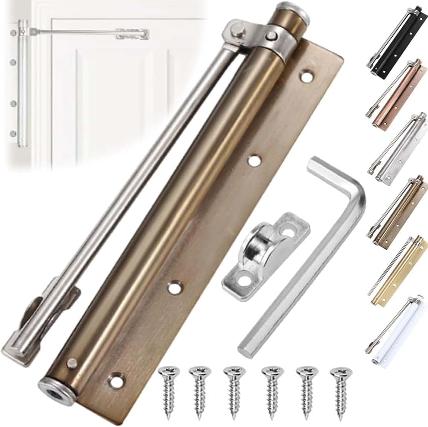 Automatic Door Self-Closing Hinge, Quiet Stainless Steel Automatic Door ...