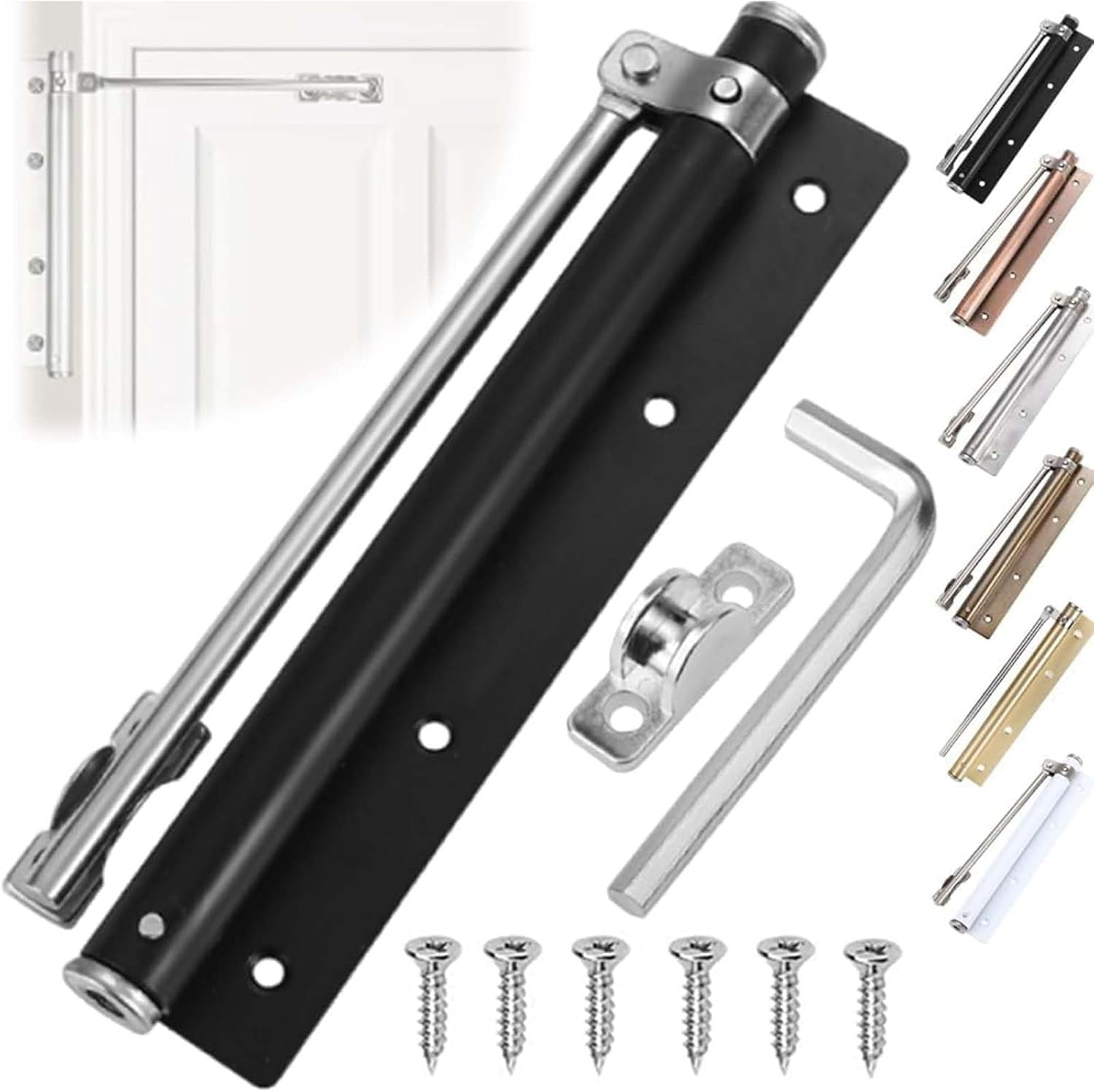 Automatic Door Self-Closing Hinge, Quiet Stainless Steel Automatic Door ...