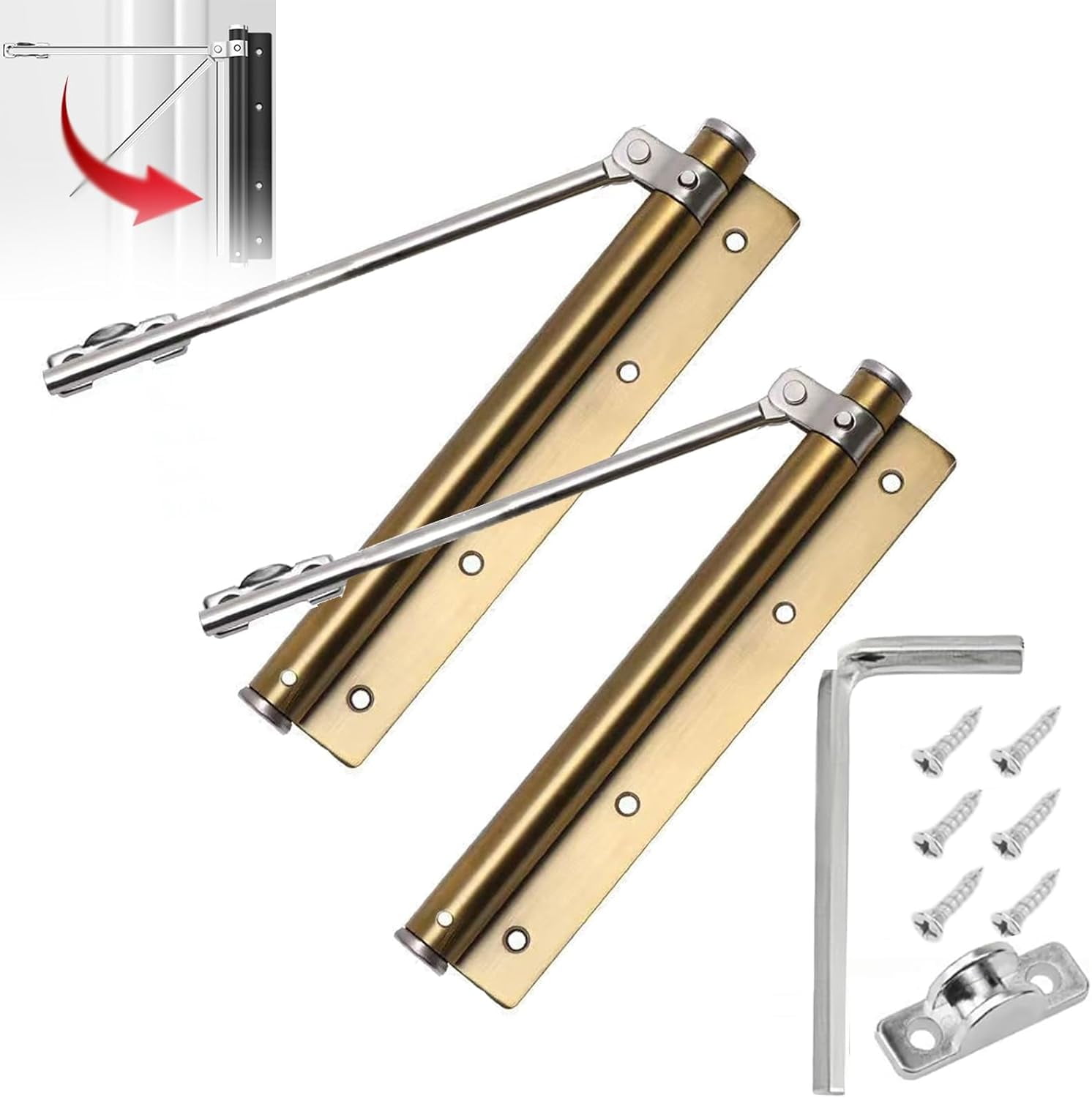 Automatic Door Self-Closing Hinge, Safety Spring Door Closer,Adjustable ...