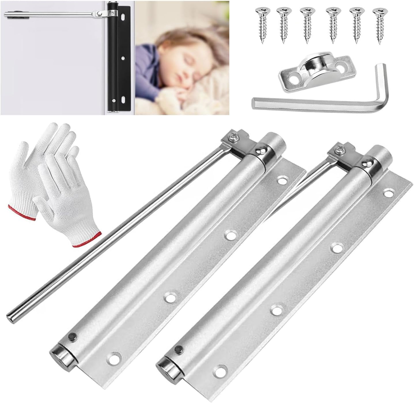 Automatic Door Self-Closing Hinge, Stainless Steel Door Hinges, Automatic Door Closer, Self ...