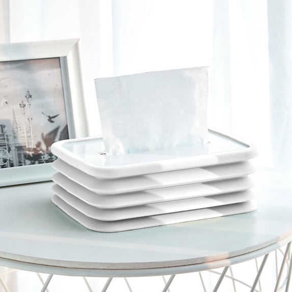 Automatic Downward Pressure Tissue Box | Silicone Paper Dispenser Blue ...