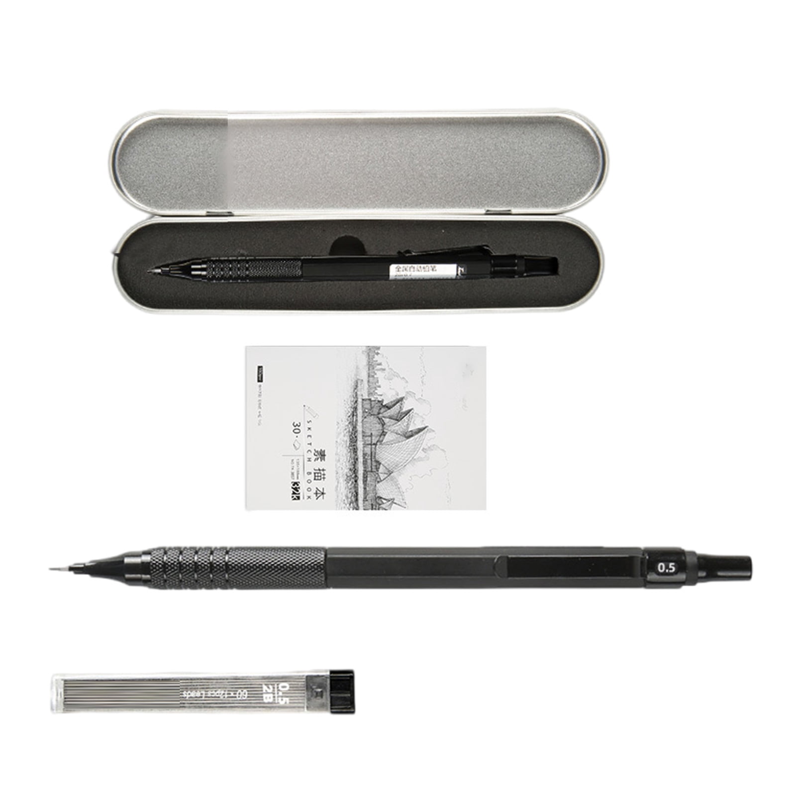 Automatic Drawing Pencils 0.5mm Mechanical Pencils Set with Case ...