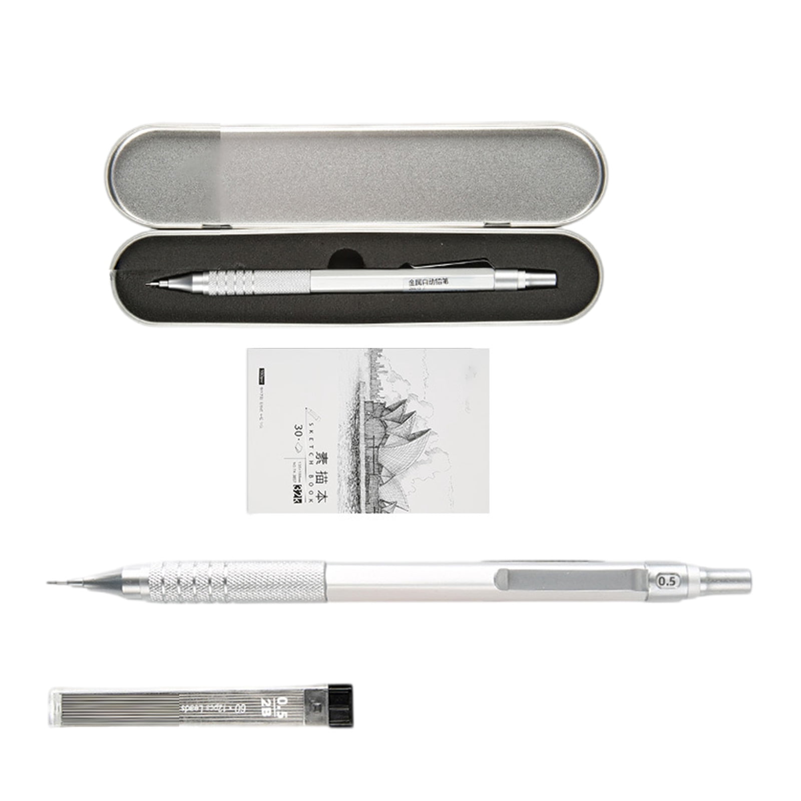 Automatic Drawing Pencils 0.5mm Mechanical Pencils Set with Case ...