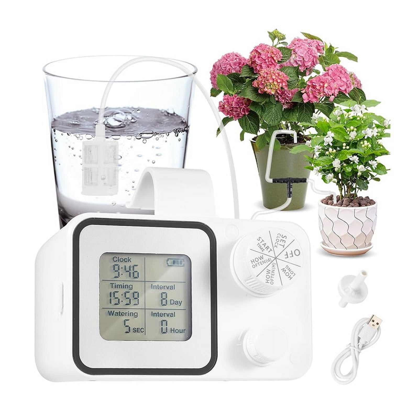 Automatic Drip Irrigation Kit,15 Potted Indoor Houseplants Support ...