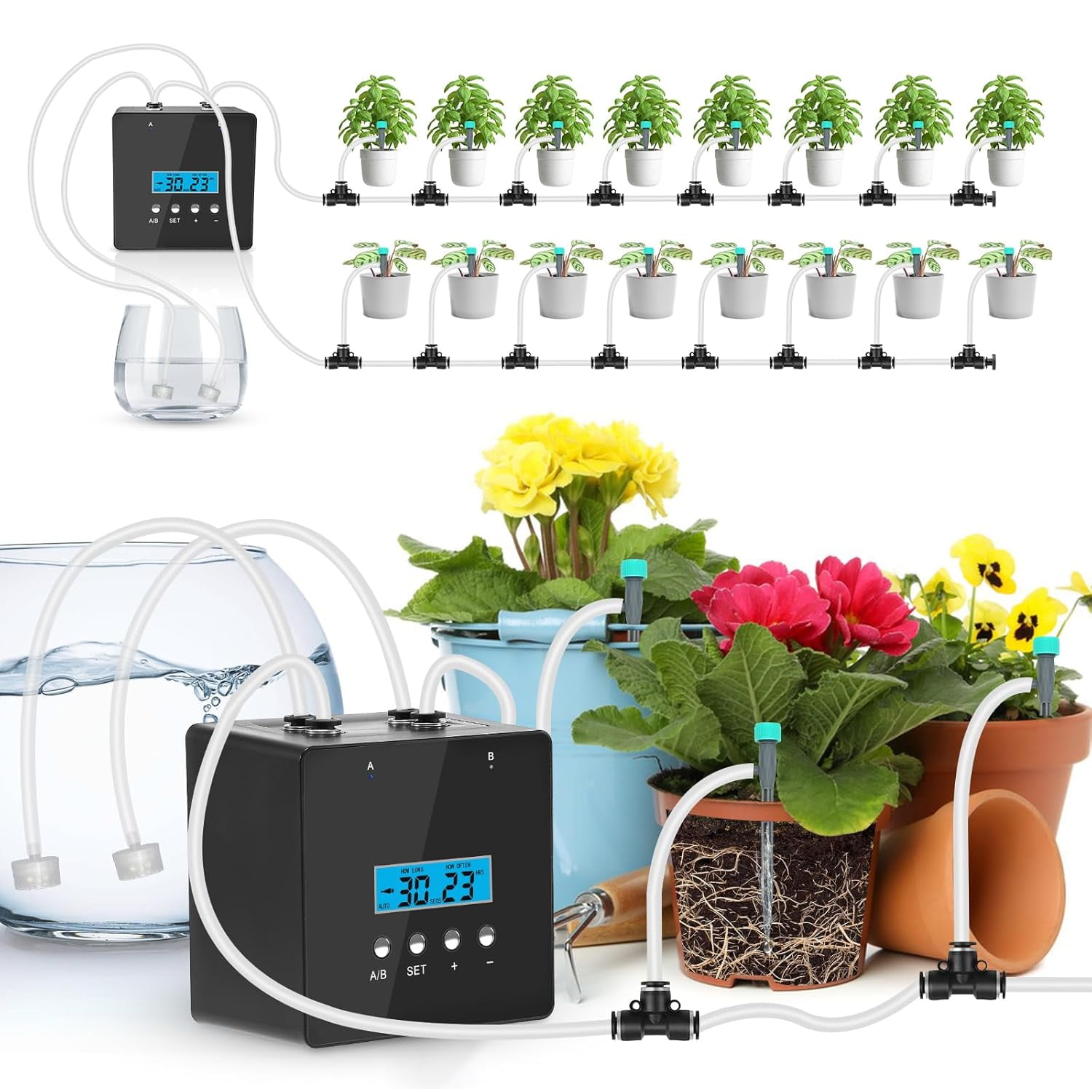Automatic Drip Irrigation Kit, Indoor Plant Watering Device, Self ...