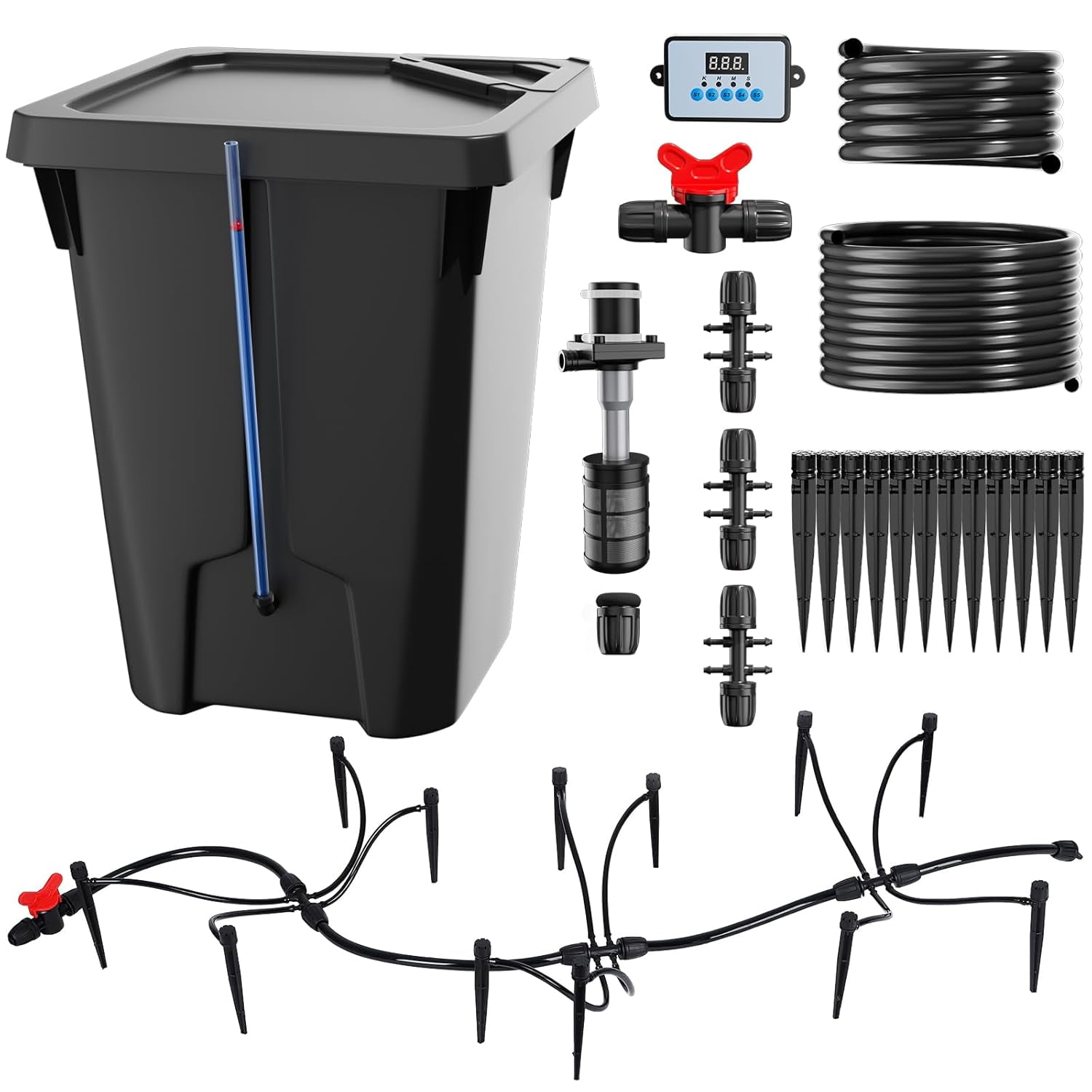 Automatic Drip Irrigation System Kits with 7 Gal Reservoir, Timer ...