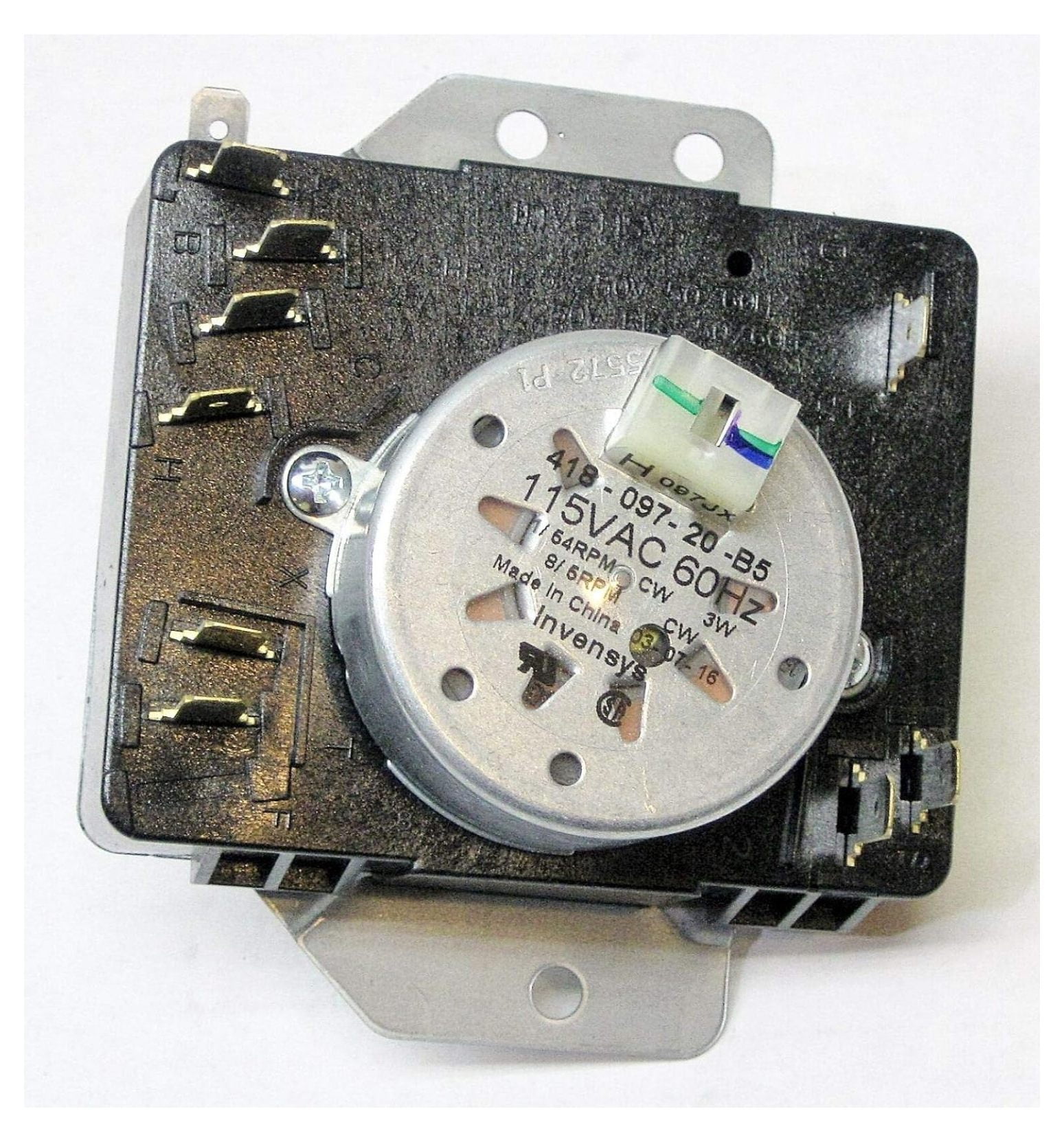 Automatic Dryer Timer Control Relay, 16A, 3-Terminal, Copper, Normally ...