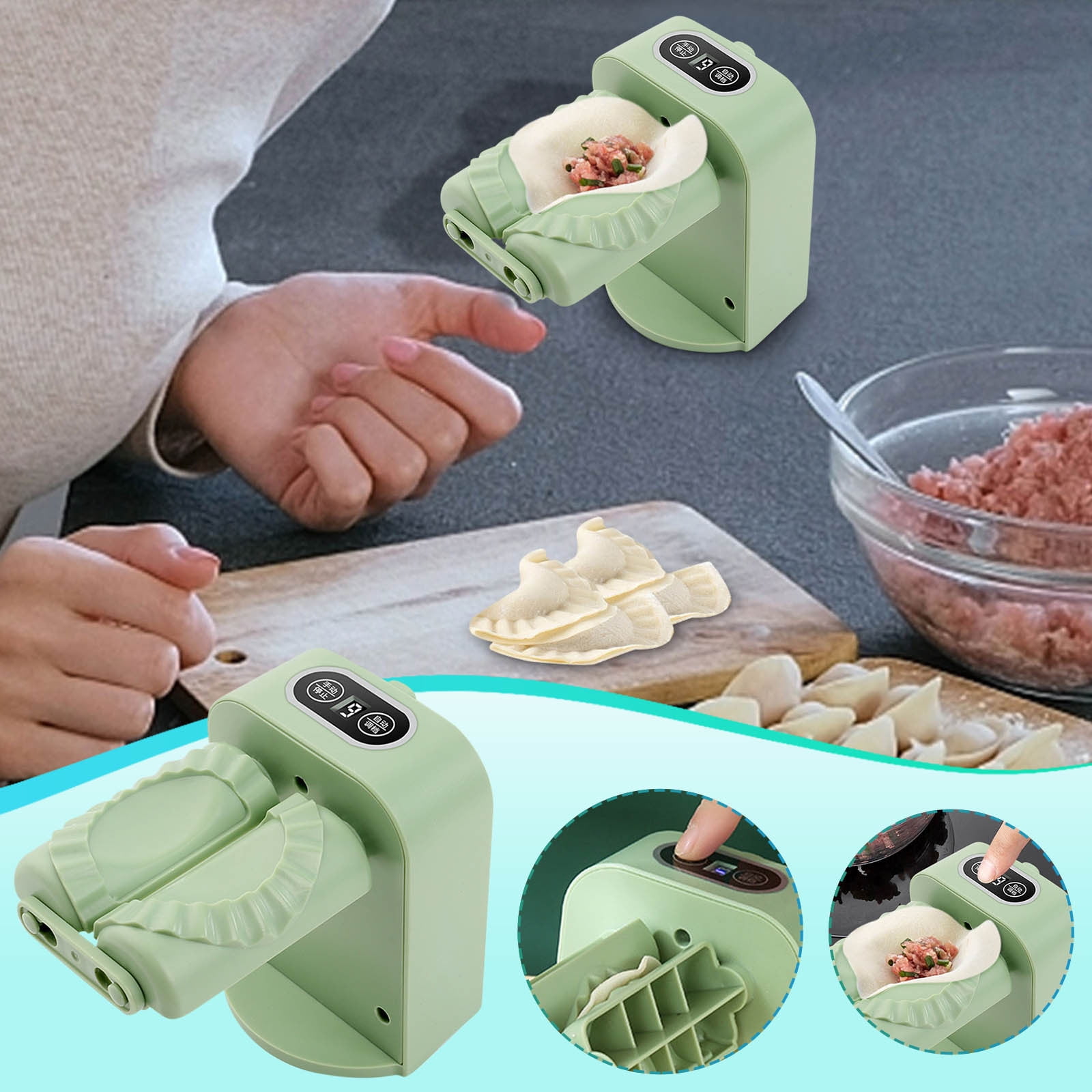 Automatic Dumpling Maker Machine | Electric Dumpling Press with Dual ...