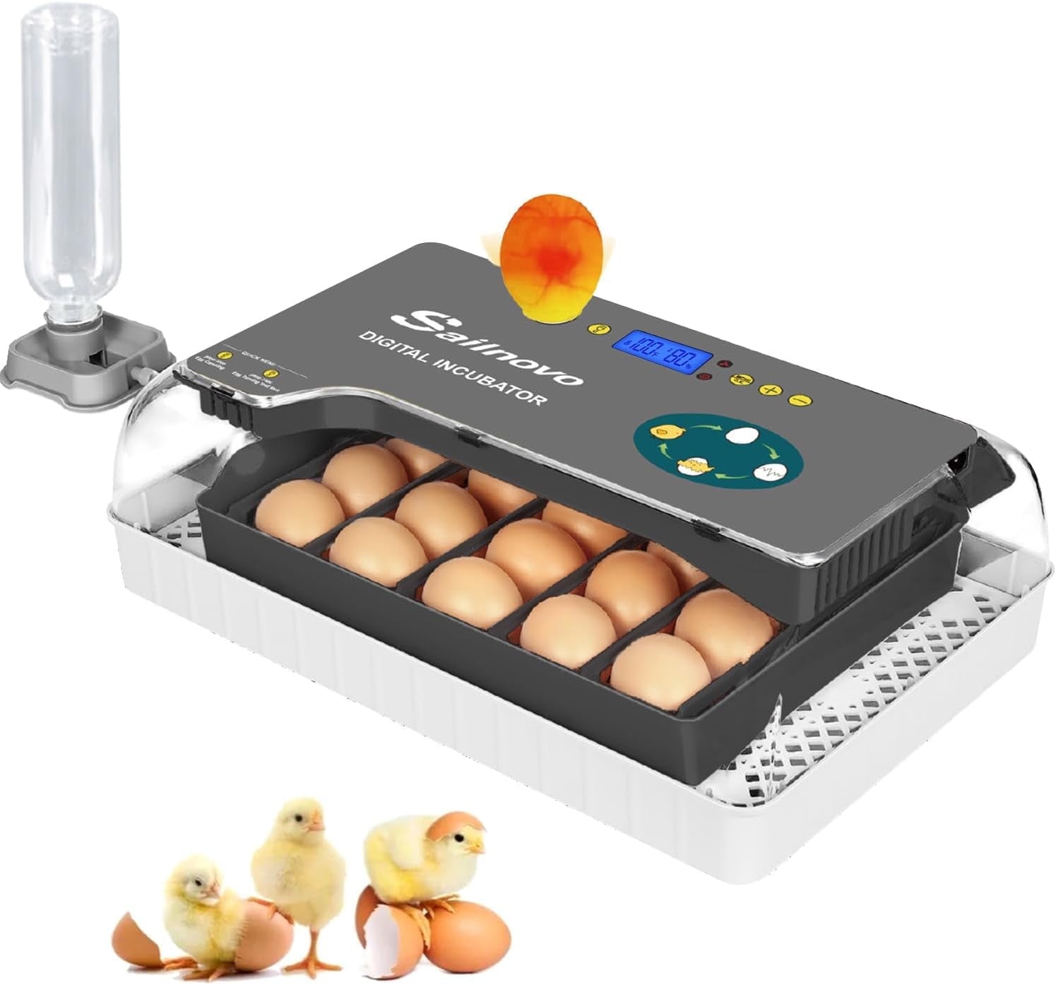 Automatic Egg Incubator ,Poultry Hatcher Machine 12 Eggs Turner for ...