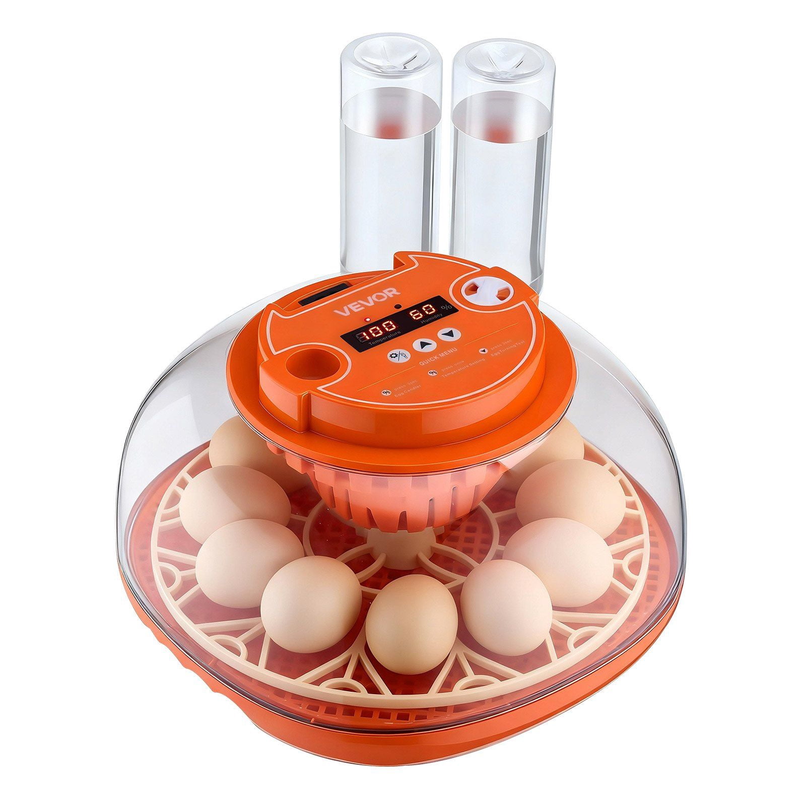 Automatic Egg Incubator with 360 View Window LED Candler Temperature ...