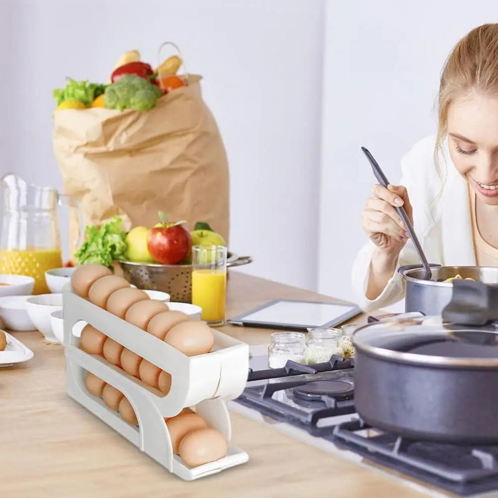 Automatic Egg Rolling Dispenser 3-Tier Automatic Egg Rolling Holder ...
