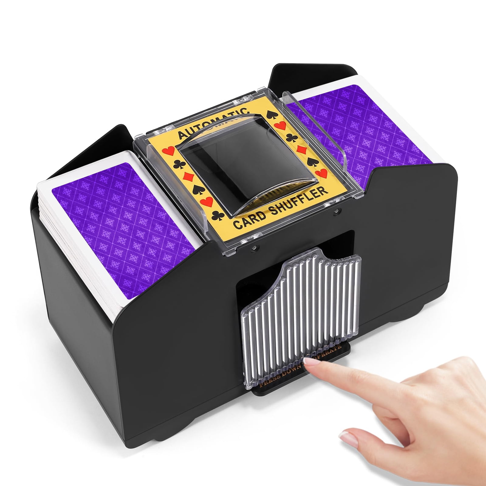 Automatic Electric Card Shuffler, Battery-Operated Poker Shuffle ...