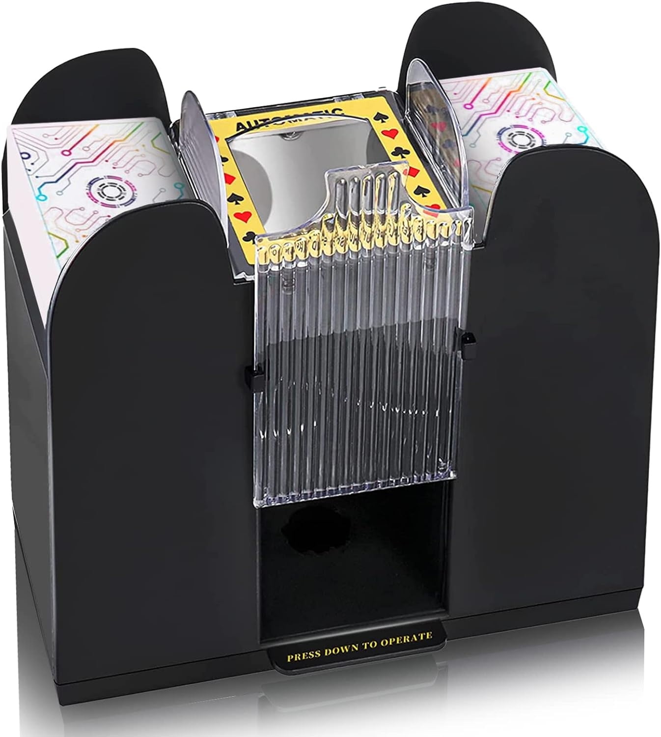 Automatic Electric Card Shuffler Battery-Operated Poker Shuffle Machine ...